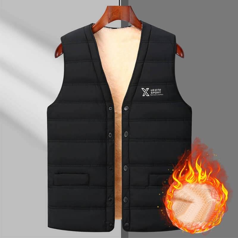 Men's Down-filled Cotton Vest with Thickened Lining - Walmart.com