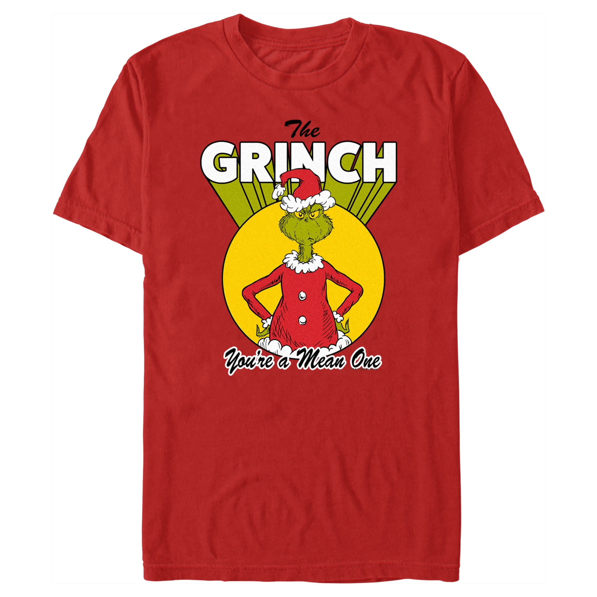 Men's Dr. Seuss Christmas Grinch You're a Mean One Graphic T-Shirt ...