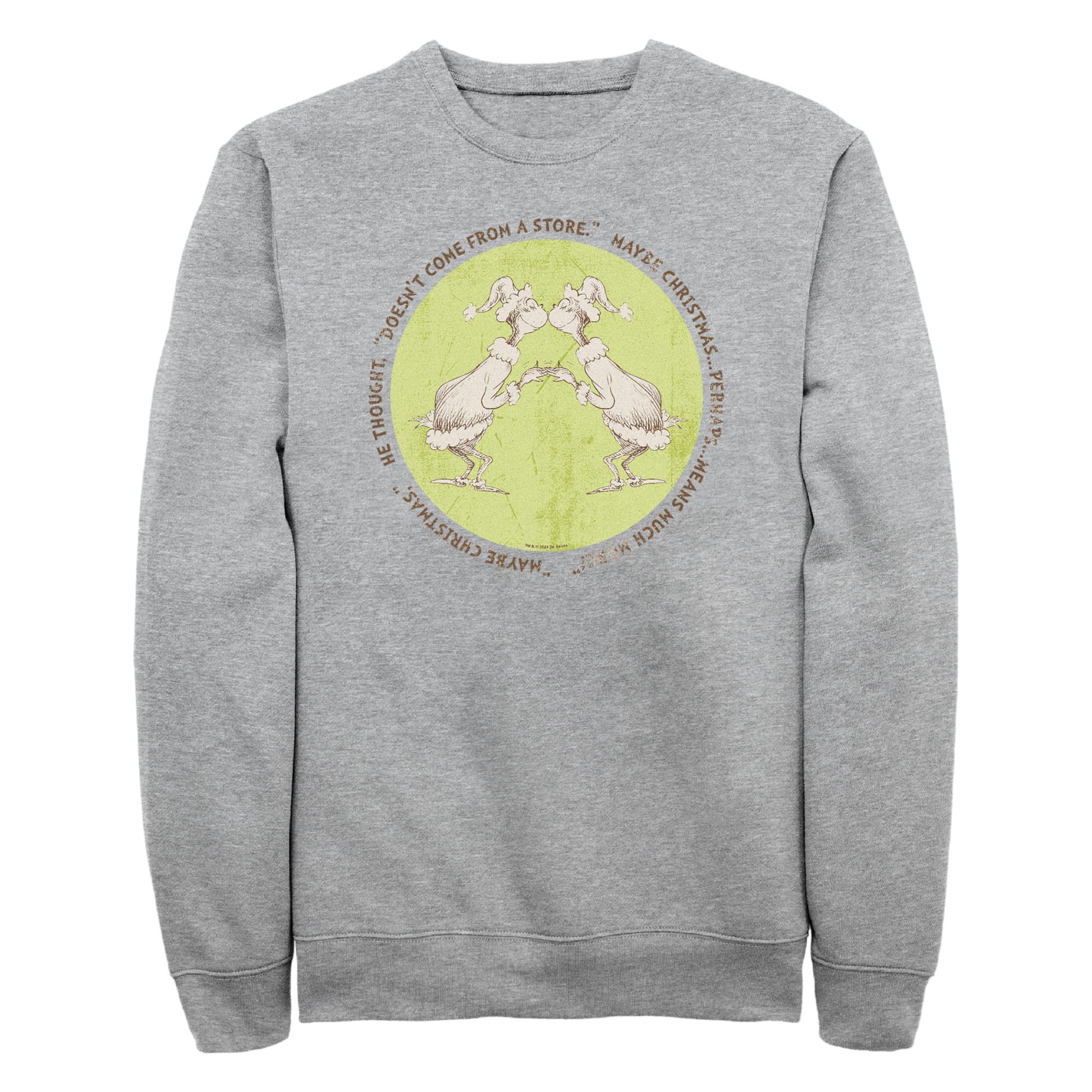 Men's The Grinch Christmas Means More Quote Sweatshirt - Walmart.com