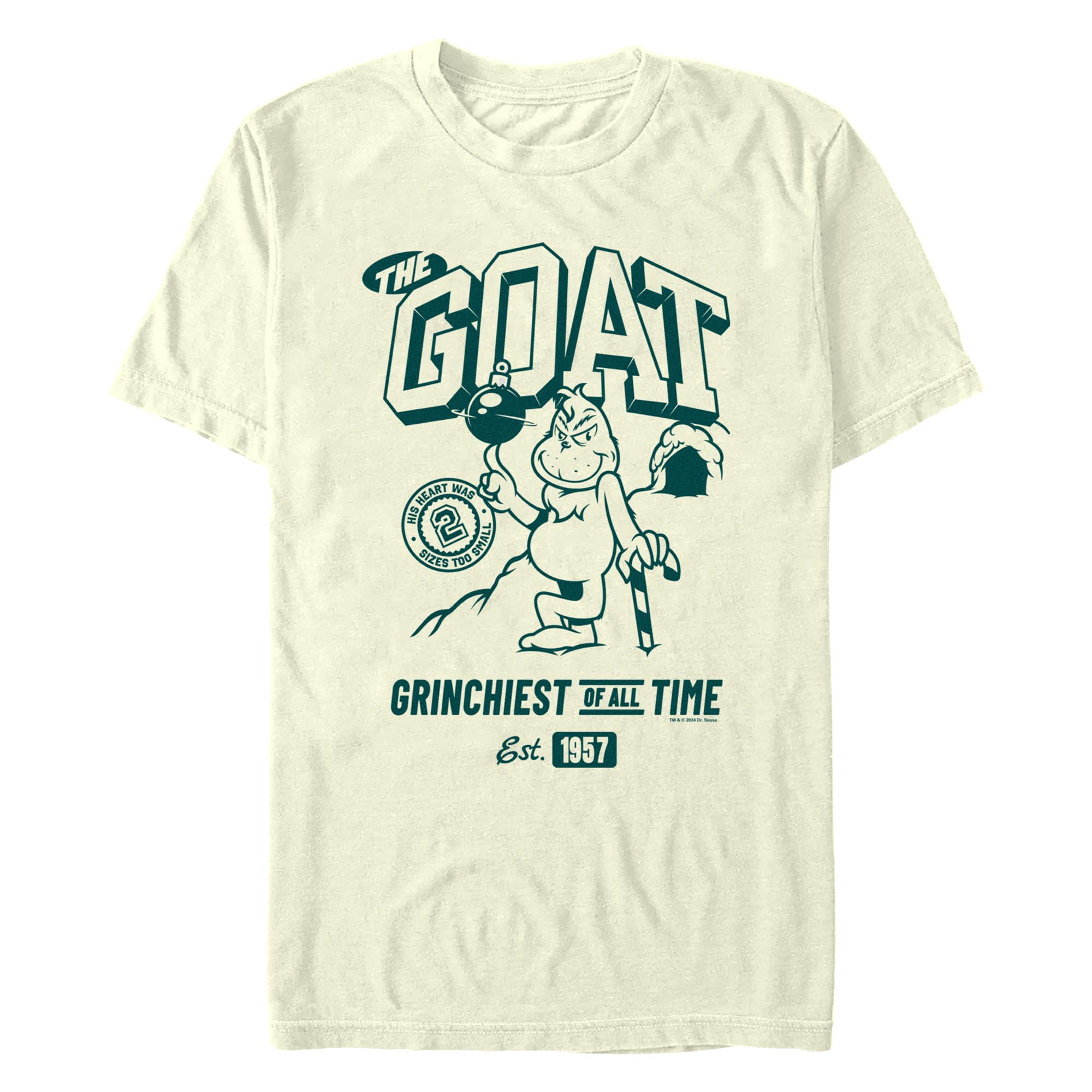 Men's Dr. Seuss The Goat Grinchiest of All Time Graphic T-Shirt - Walmart.com