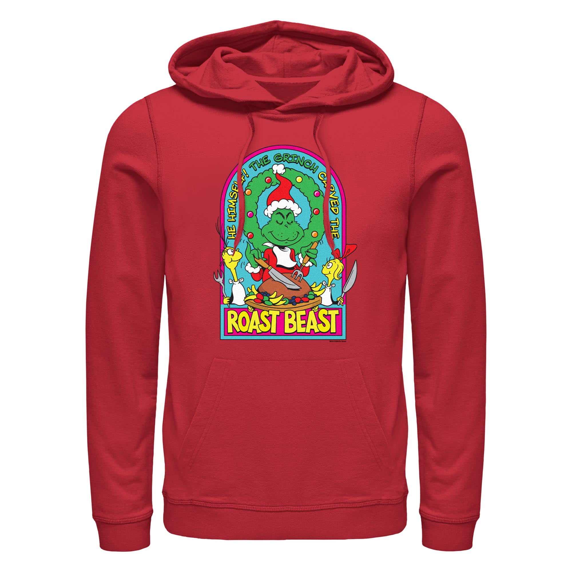Men's Dr. Seuss The Grinch Roast Beast Pull Over Hoodie - Walmart.com