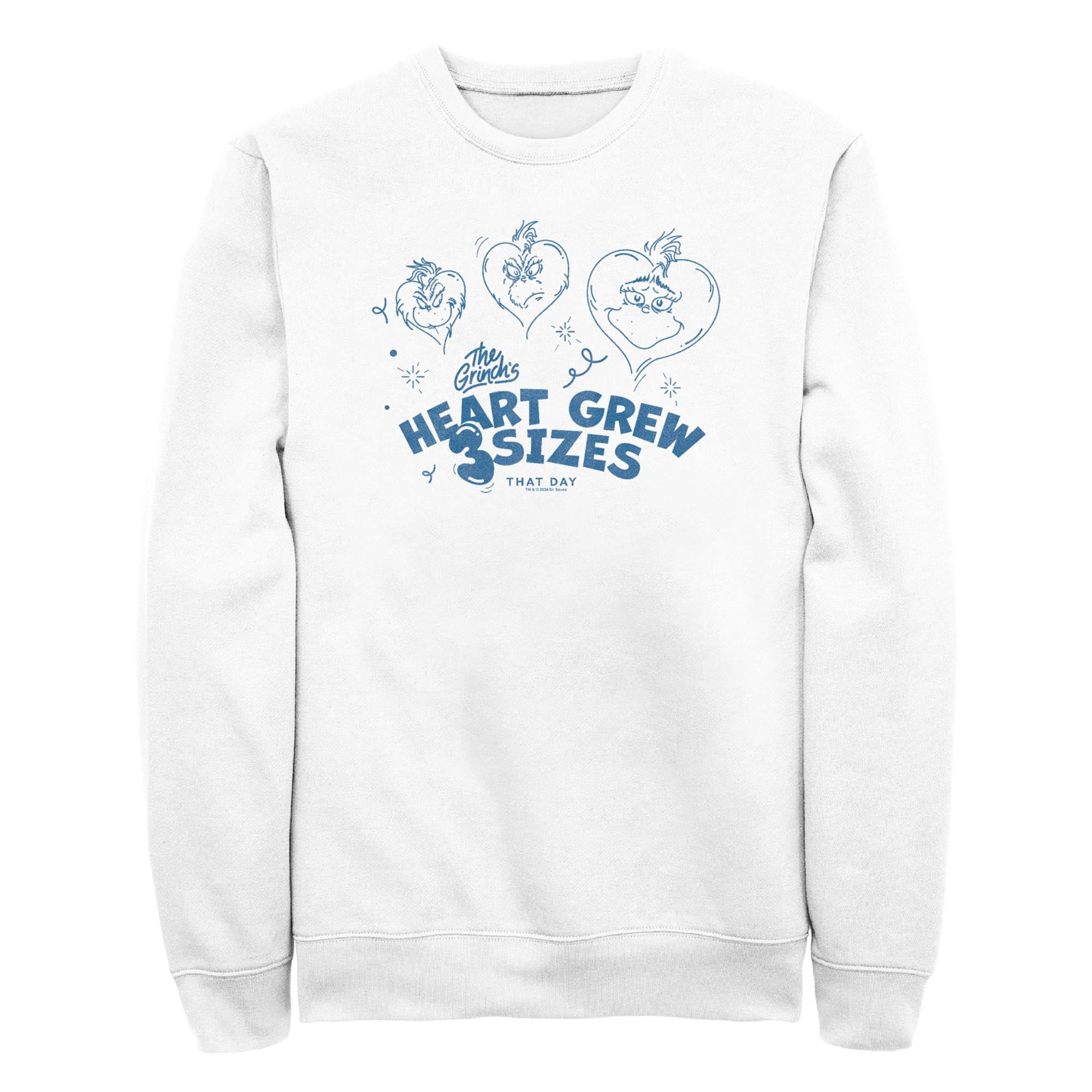Men's Dr. Seuss The Grinch's Heart Grew 3 Sizes Sweatshirt - Walmart.com