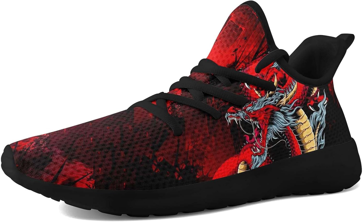 Men's Dragon Sneakers – Lightweight Running Shoes Punk Rock Streetwear ...