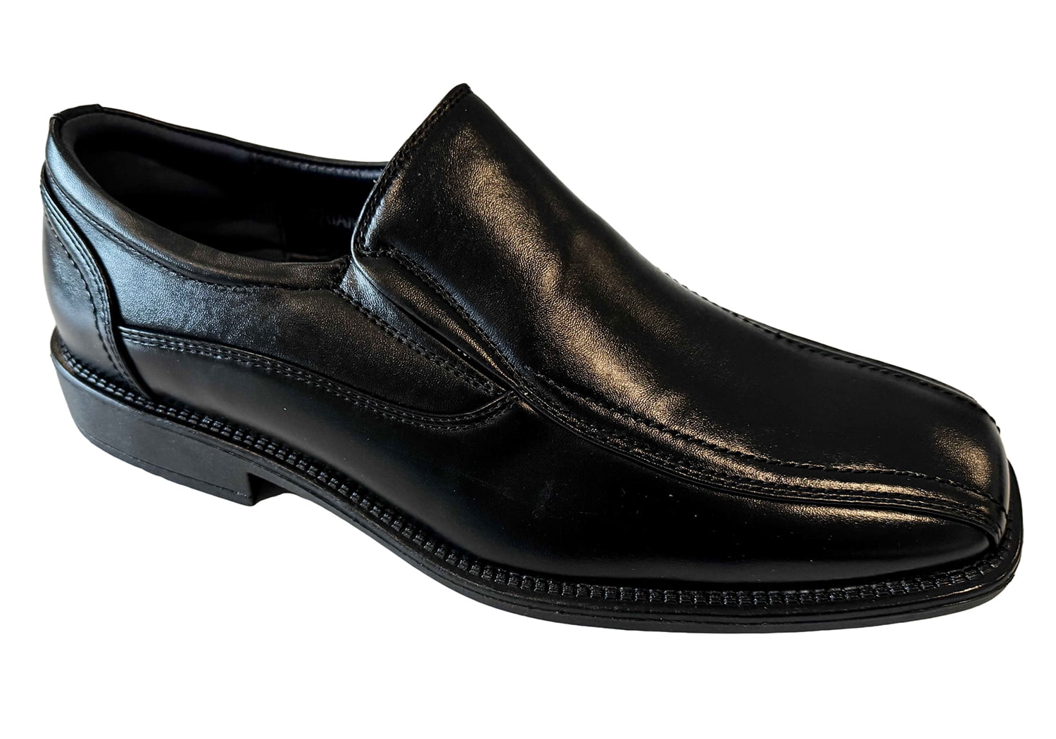 Men's Dress Comfort Leather Dual Elastic Slip-On Loafers Casual Shoes ...