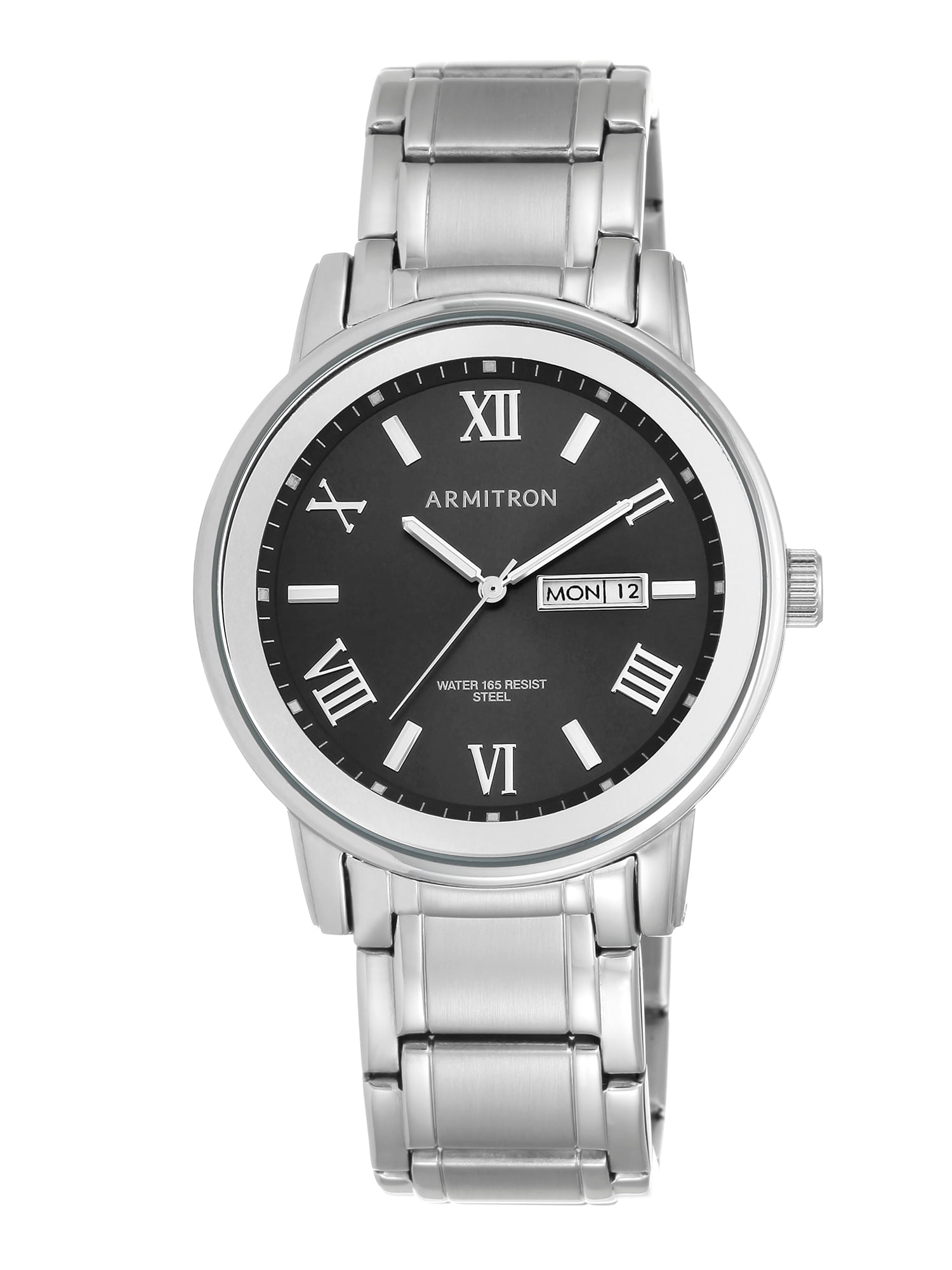 Men's Dress Round Watch, Silver Bracelet - Walmart.com