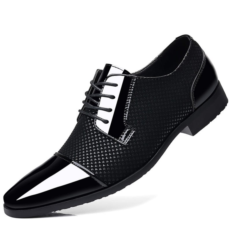 Men's Dress Shoes Classic Lace-up Formal Oxfords Modern Tuxedo Business ...