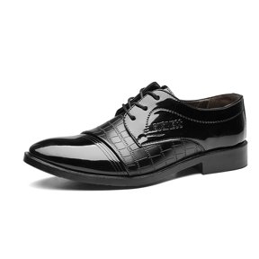 Men's Dress Shoes Cracked Pattern Trendy Oxford Stitching Uppers ...