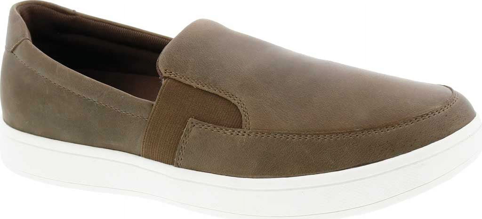 Men's Drew Jump Slip-On Sneaker Brown Leather 9 4E - Walmart.com