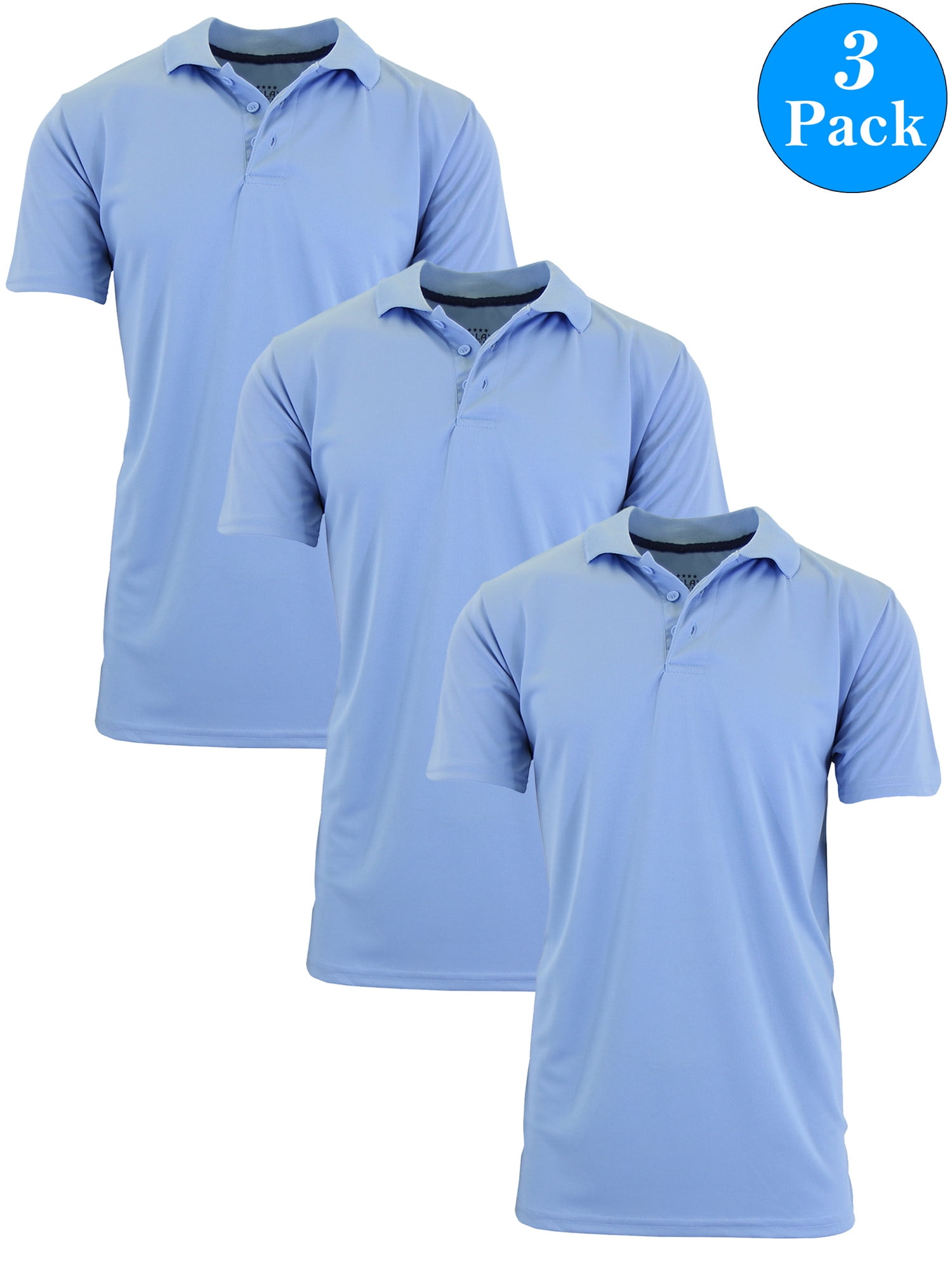 3-Pack Men's Dry Fit Moisture-Wicking Polo Shirt (S-3XL) - Walmart.com