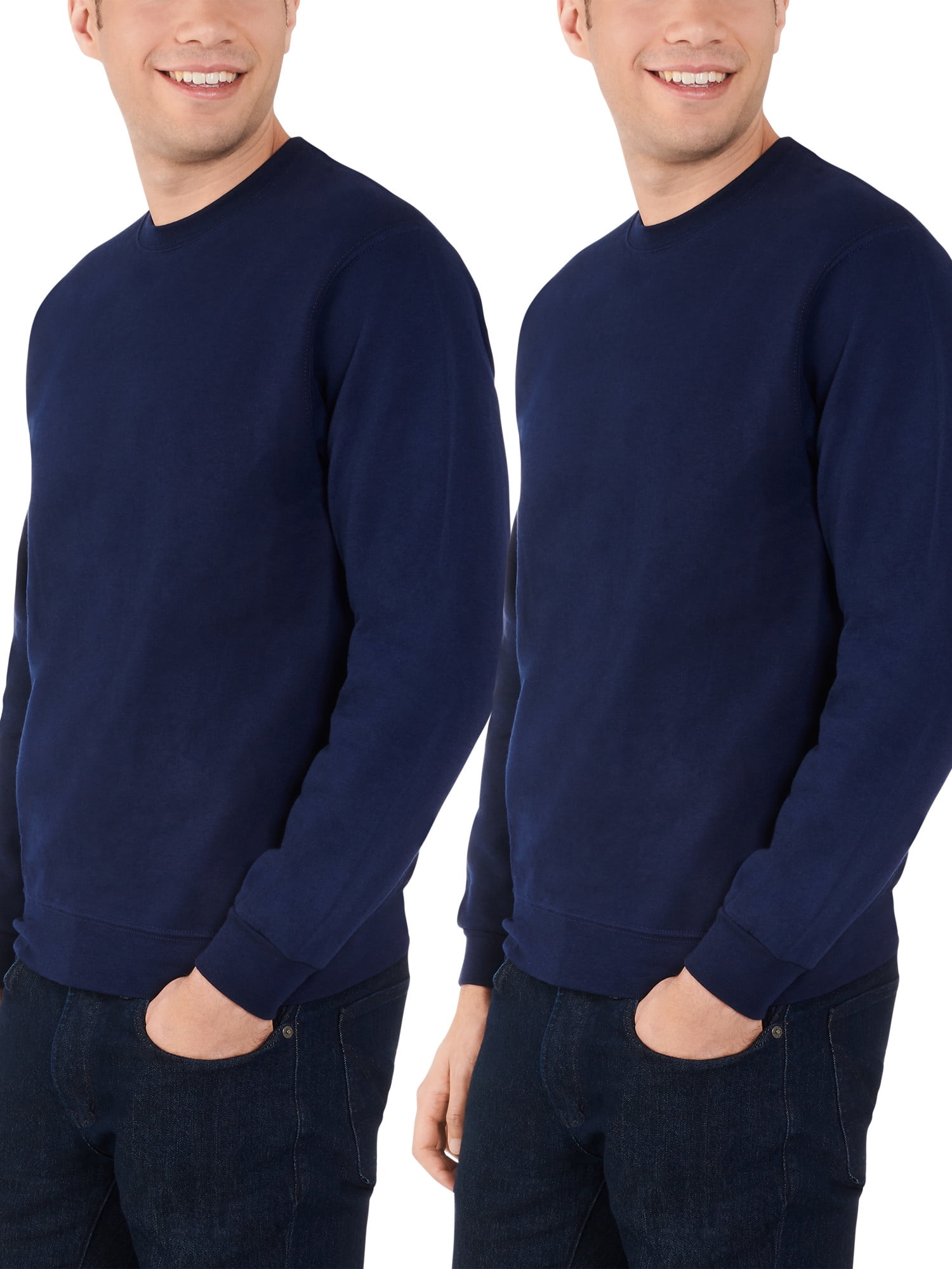 Men's Dual Defense EverSoft Crew Sweatshirt, 2 Pack - Walmart.com
