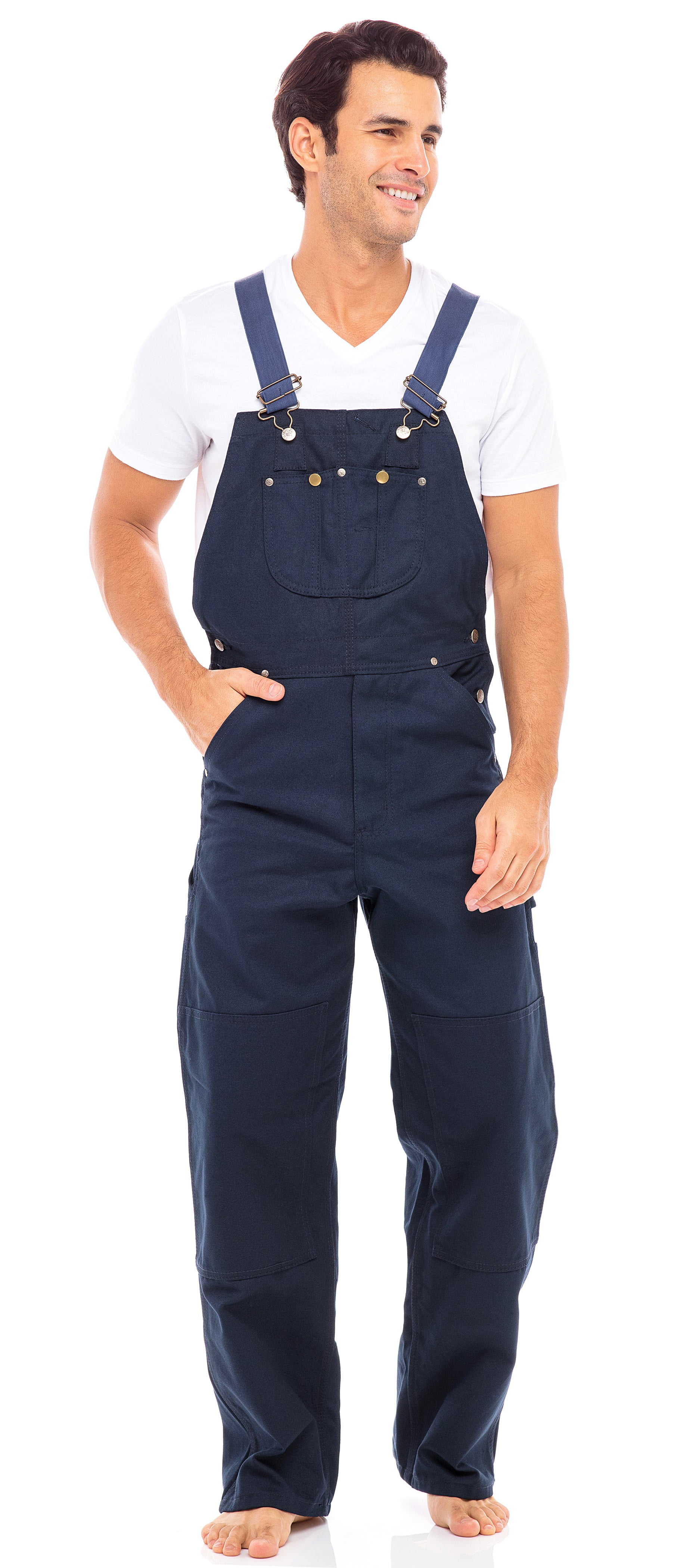 Men's Duck Bib & Brace Overalls - Heavy Duty Workwear Dungarees for ...