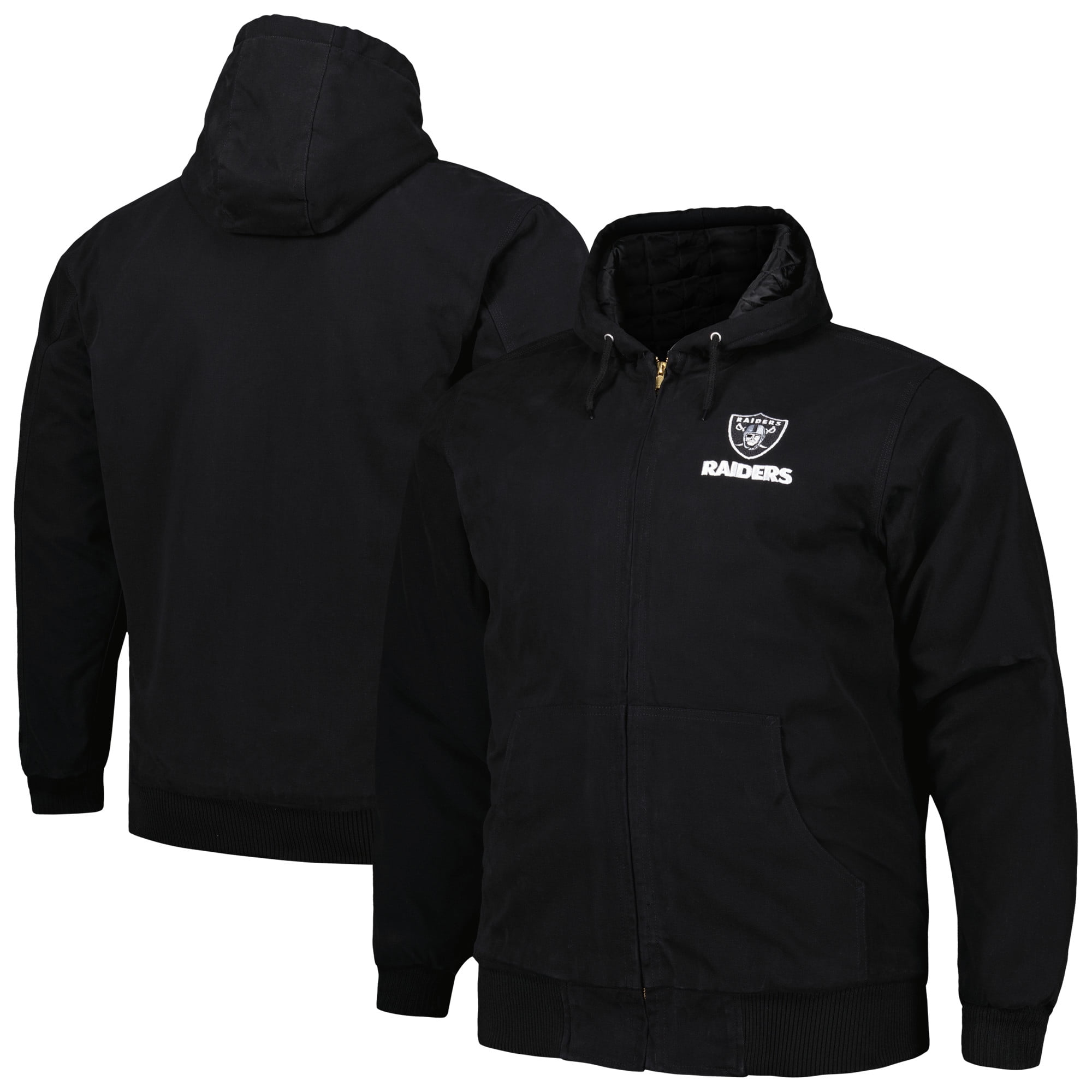 Men's Dunbrooke Black Las Vegas Raiders Big & Tall Dakota Canvas Hoodie ...