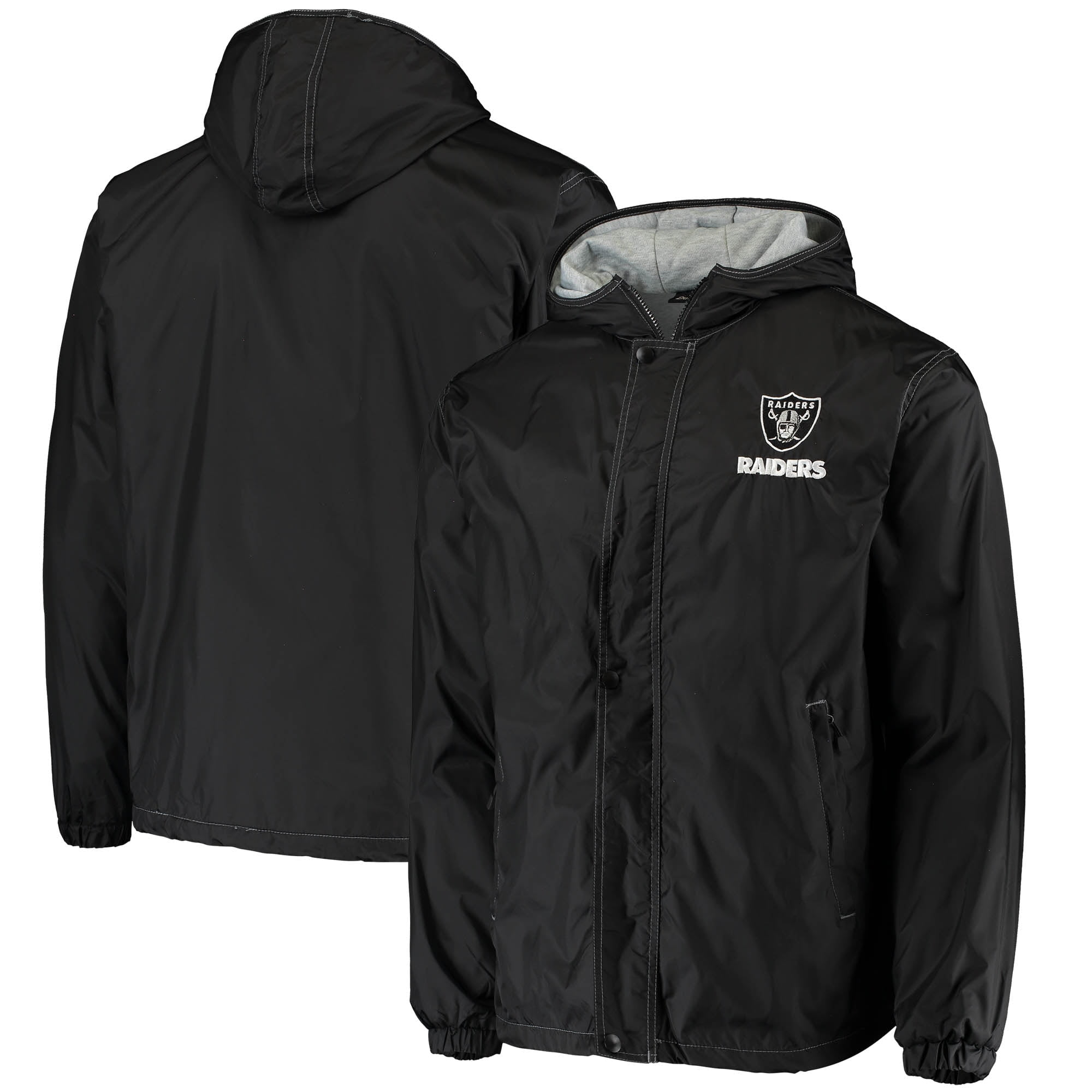 Men's Dunbrooke Black Las Vegas Raiders Logo Legacy Stadium Full-Zip ...