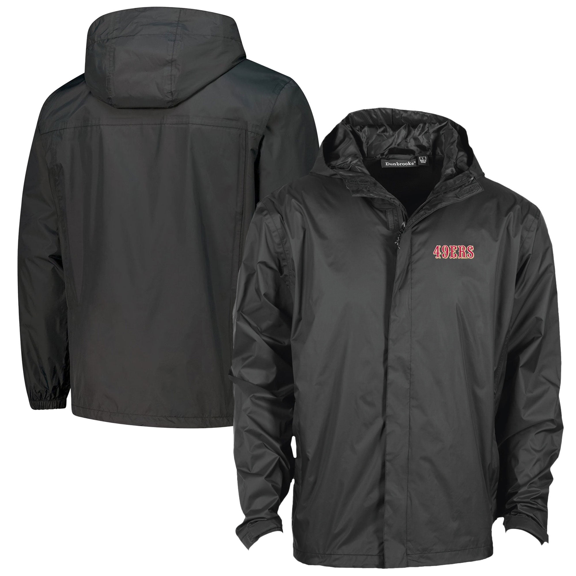 Men's Dunbrooke Black San Francisco 49ers Tropic Waterproof Packable ...