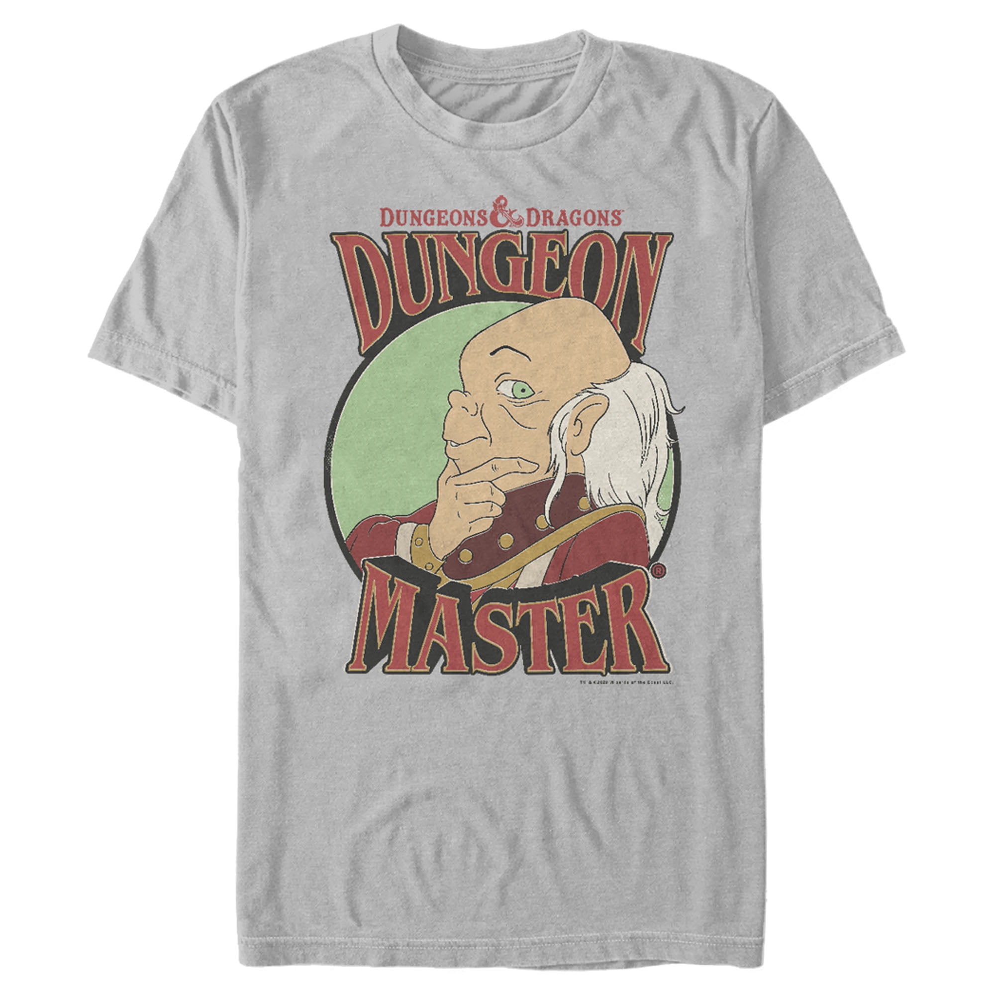 Men's Dungeons & Dragons Dungeon Master Cartoon Graphic Tee Silver 3X ...