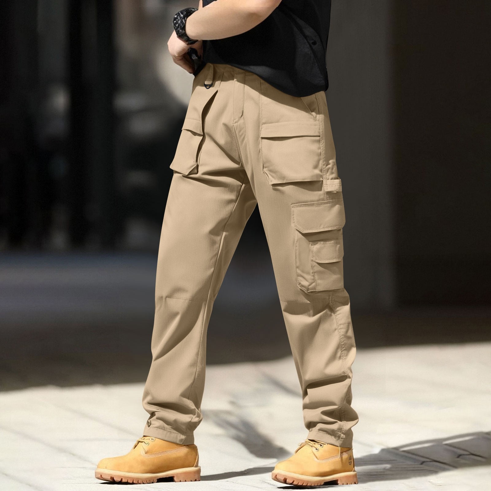 Men's Durable Military-Style Cargo Pants - Lightweight Combat Trousers ...