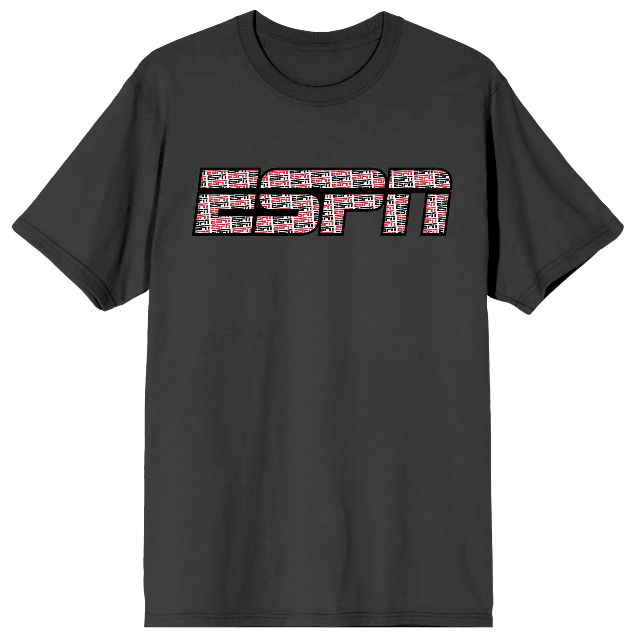ESPN Company Logo Pattern on Company Logo on gray Short Sleeve Adult T ...