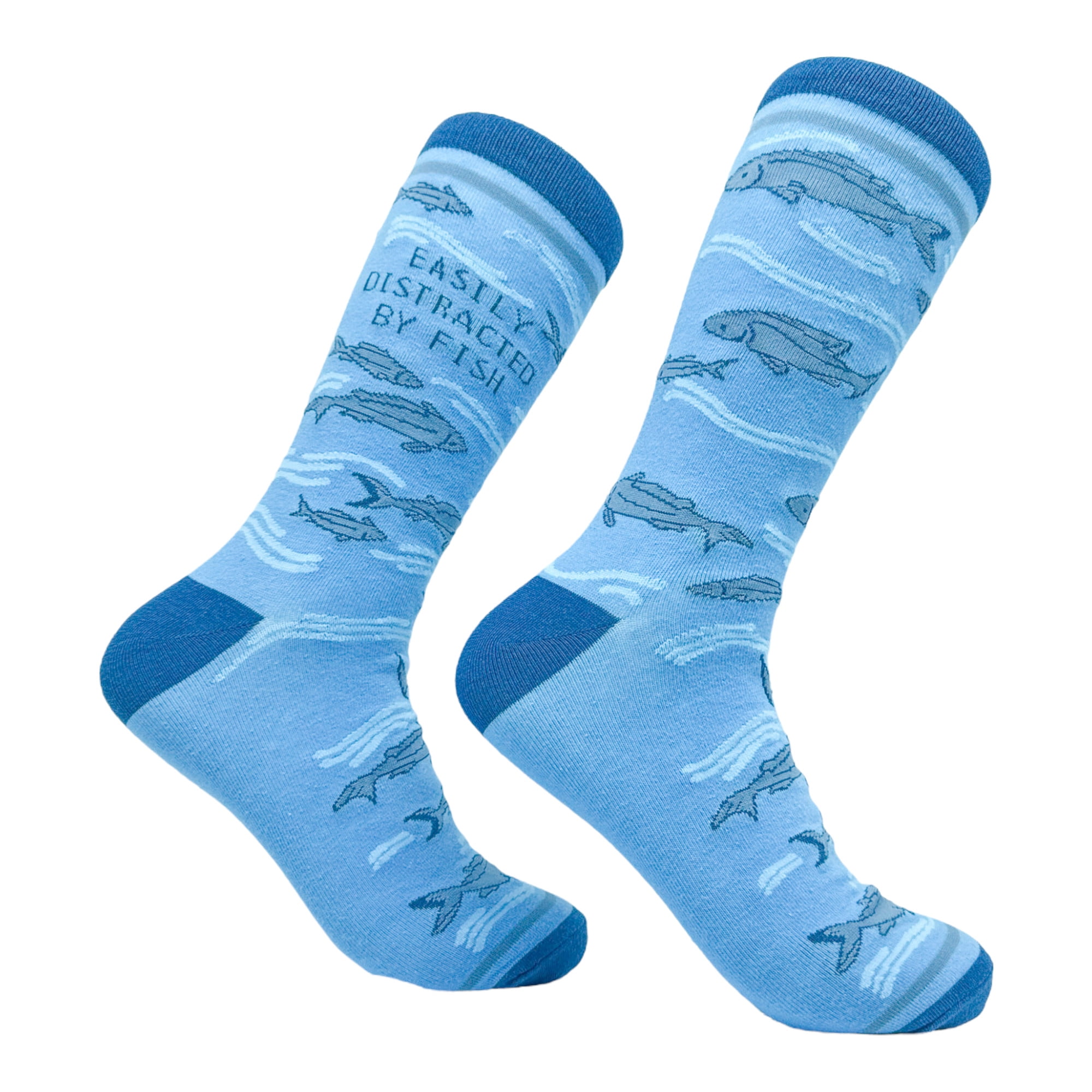 Crazy Dog T-Shirts Men's Funny Fishing Socks, Novelty Graphic Gift ...