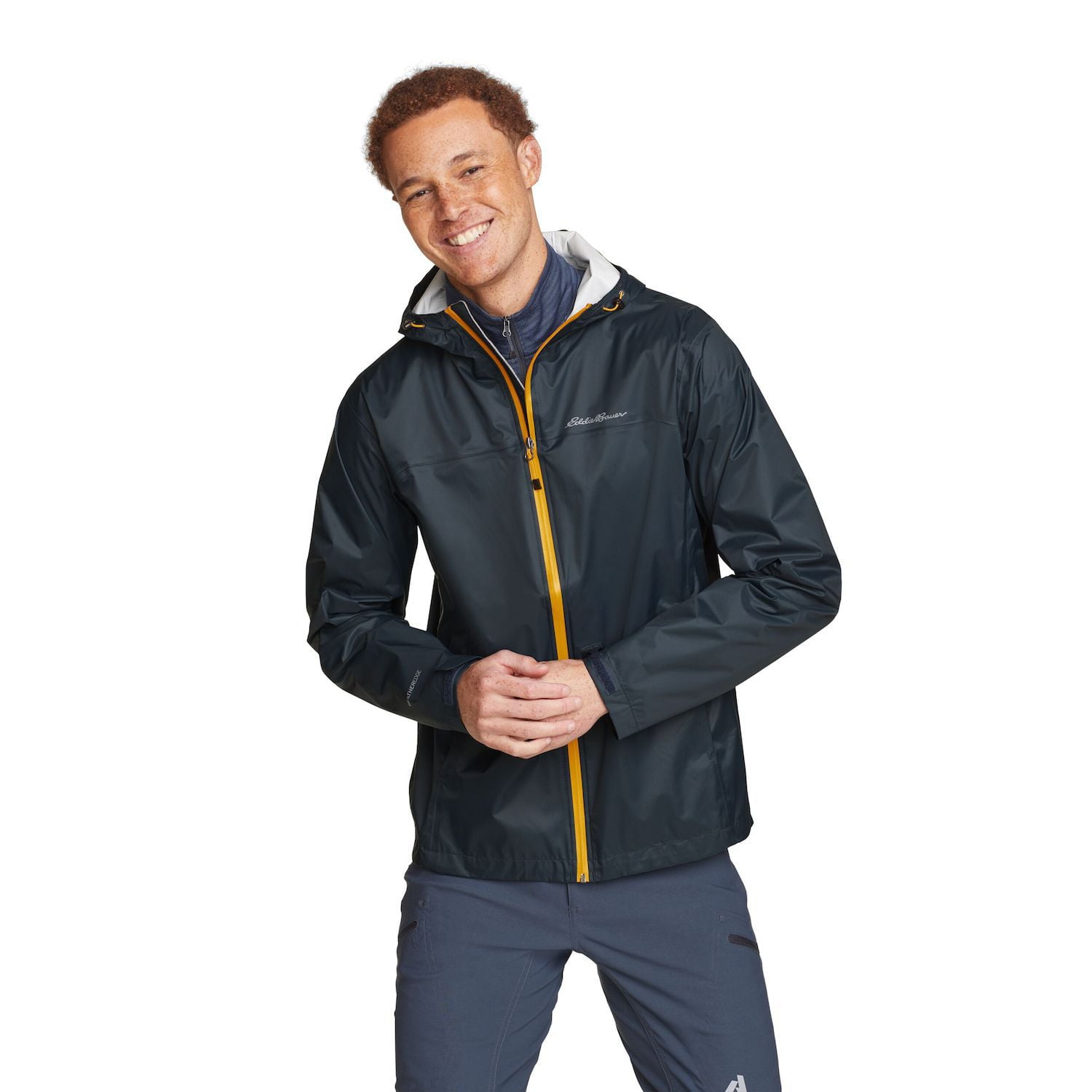 Men's Eddie Bauer Cloud Cap Rain Jacket Color: Storm Size: XL - Walmart.com