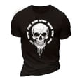 Men's Edgy Gothic Melting Skull Graphic Short Sleeve T-Shirt - Walmart.com