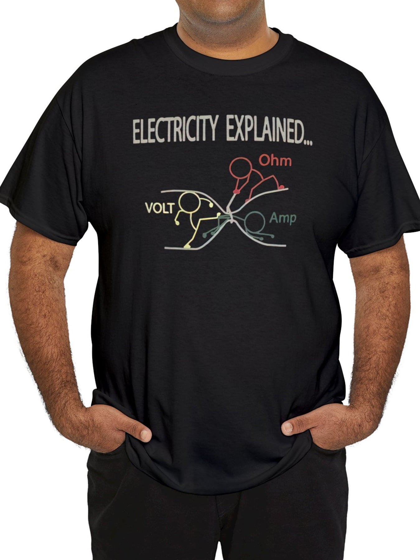 Men's Electric Circuit Graphic T-Shirt - Science-Themed Ohm's Law ...