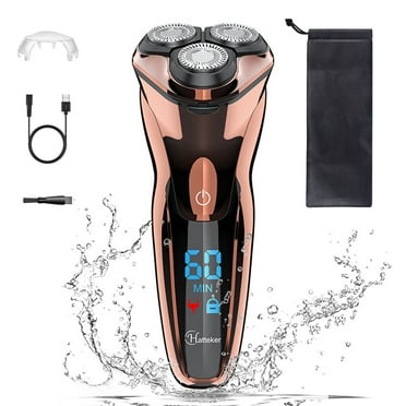 Men's Razor Rotary Waterproof Electric Shaver Pop-Up Trimmer Wet Dry ...