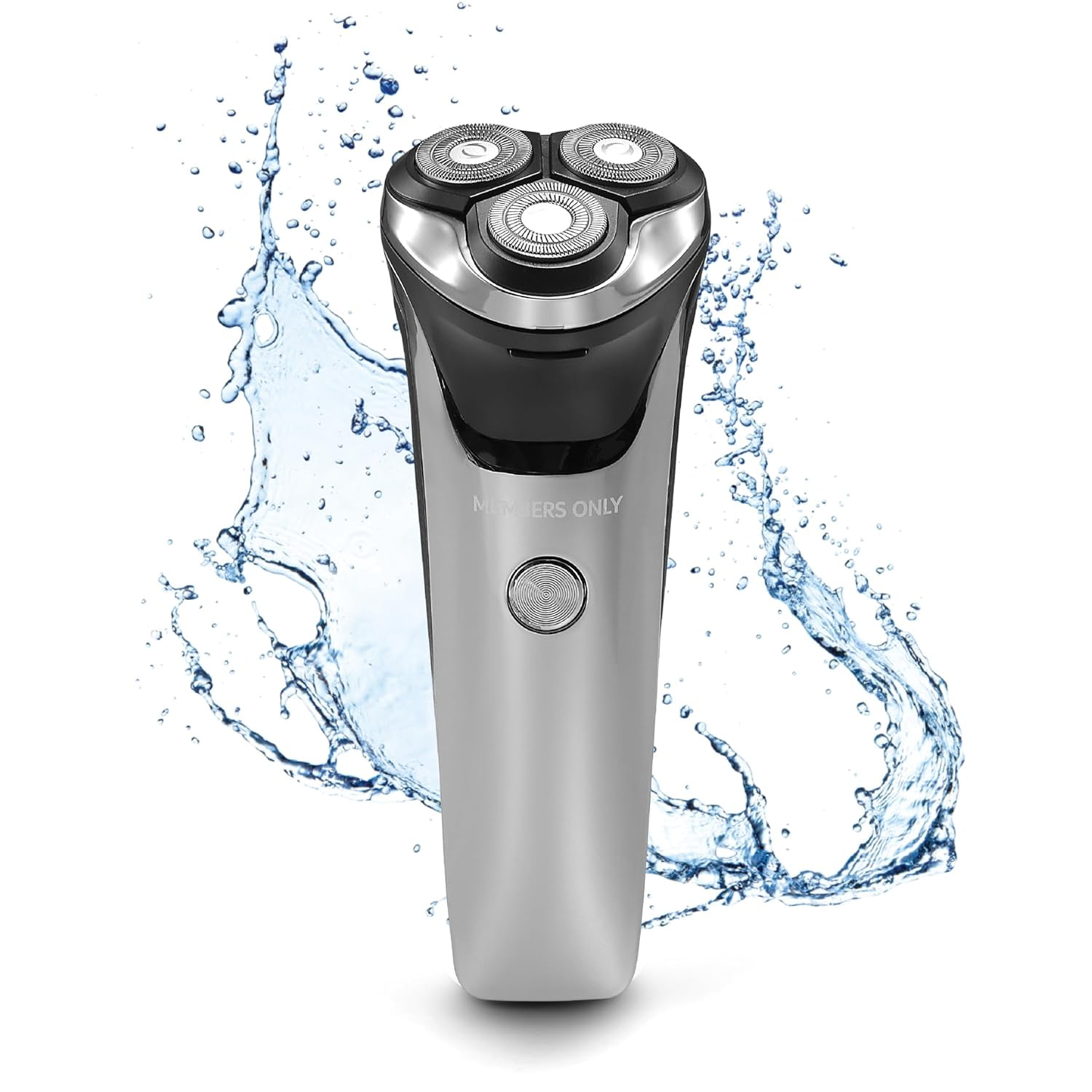 Men's Electric Razor, Lithium Metallic Cordless 3 Head Rotary Shaver ...