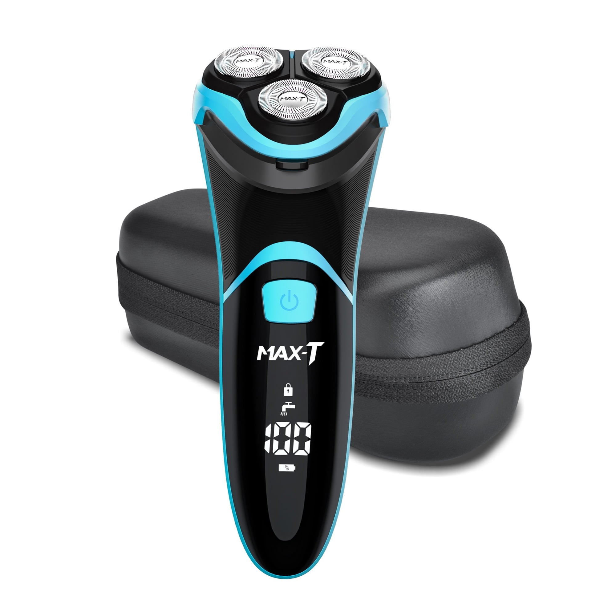 Men's Electric Shaving Trimmer Rechargeable IPX7 Waterproof Rotary ...