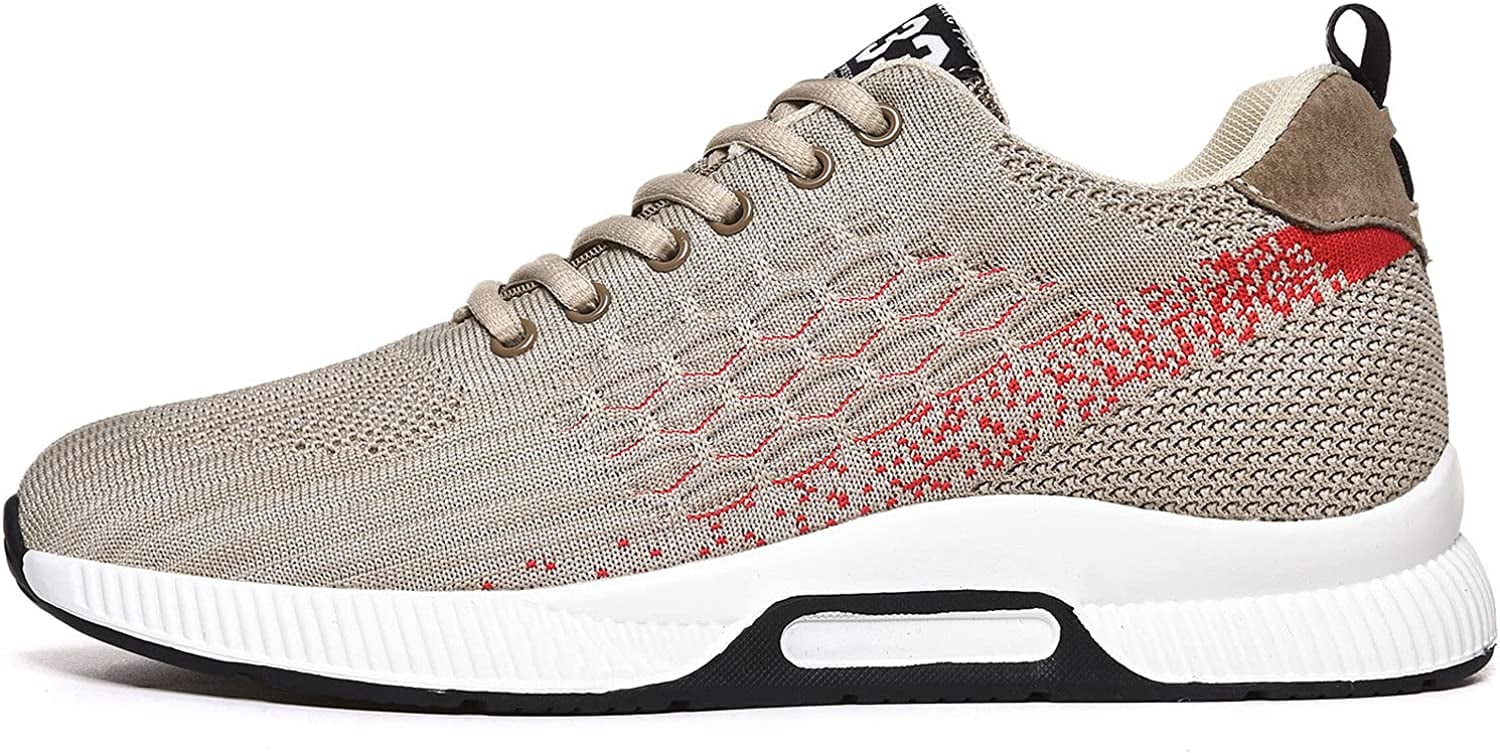 Men's Elevator Sneakers 2.36 Inch Invisible Height Increasing Lace up ...