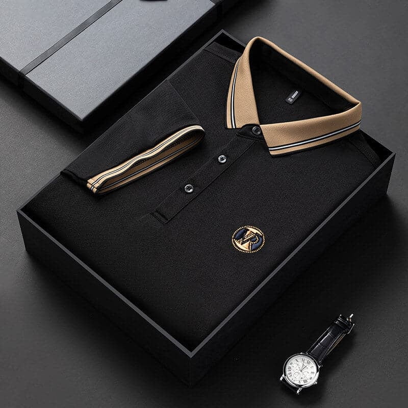 Men's Embroidered Letters Polo T-Shirt - Stylish and Elegant - Walmart.com