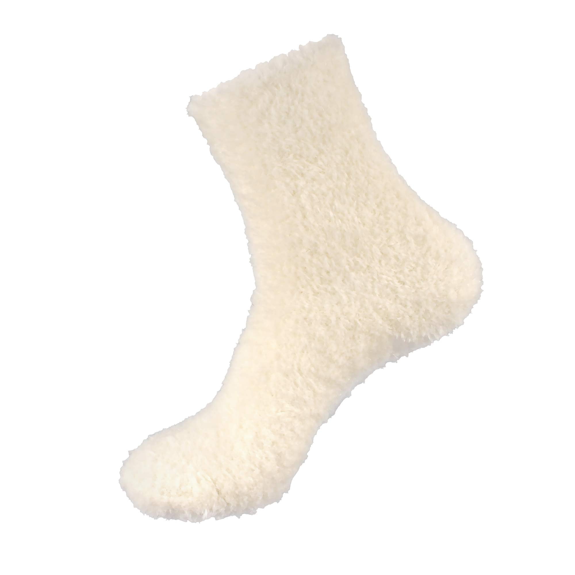 Men's Extra Large Comfy Soft Warm Plush Slipper Bed Fuzzy Socks - White ...