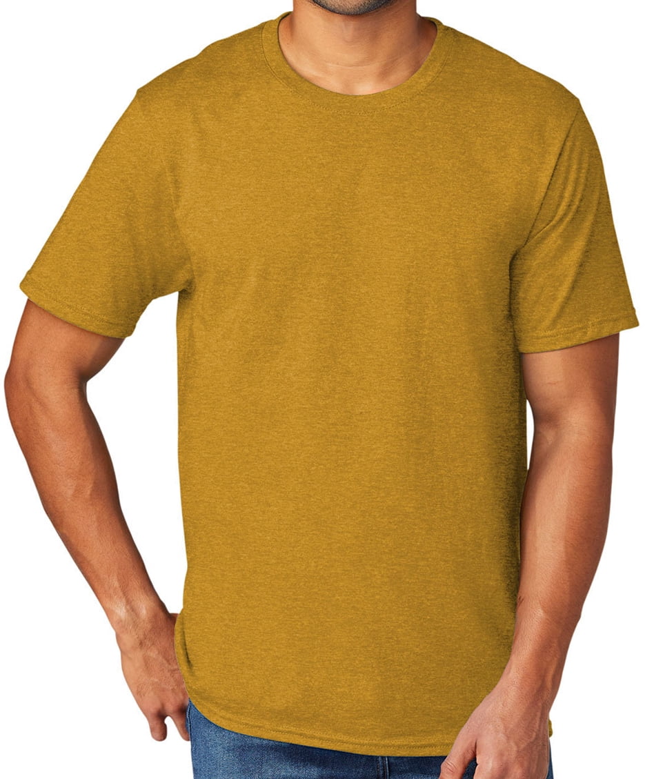 Men's Extreme Softness TriBlend Tee Shirt, Medium Ochre Yellow Heather ...