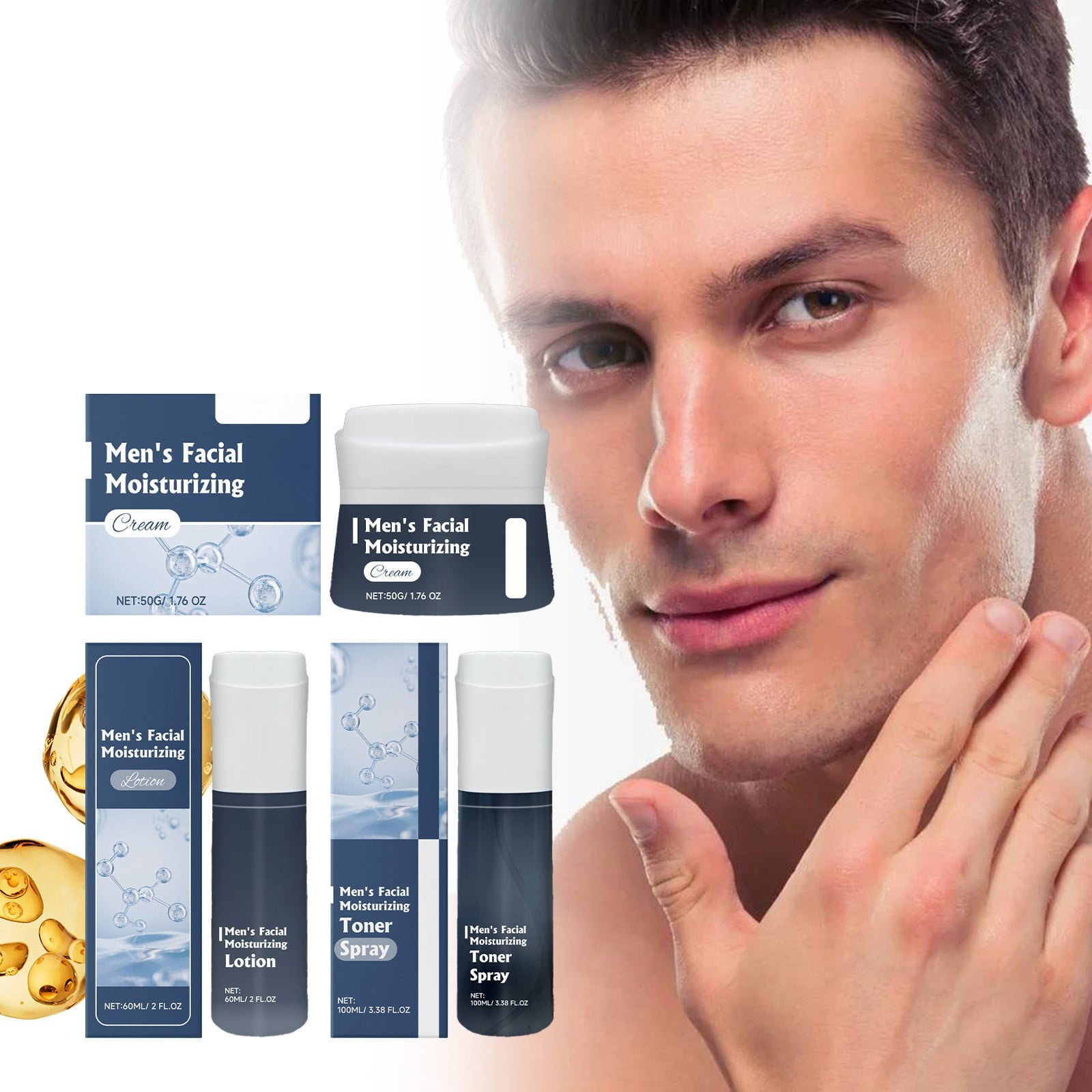 Men's Facial Care Fades Fine Lines Men's Facial Moisturizing Toner 100ML Men's Facial Pimple ...