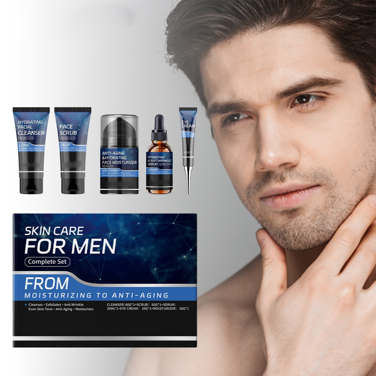 Men's Facial Cleansing Set Facial Cleansing Set Deep Cleansing Gentle ...