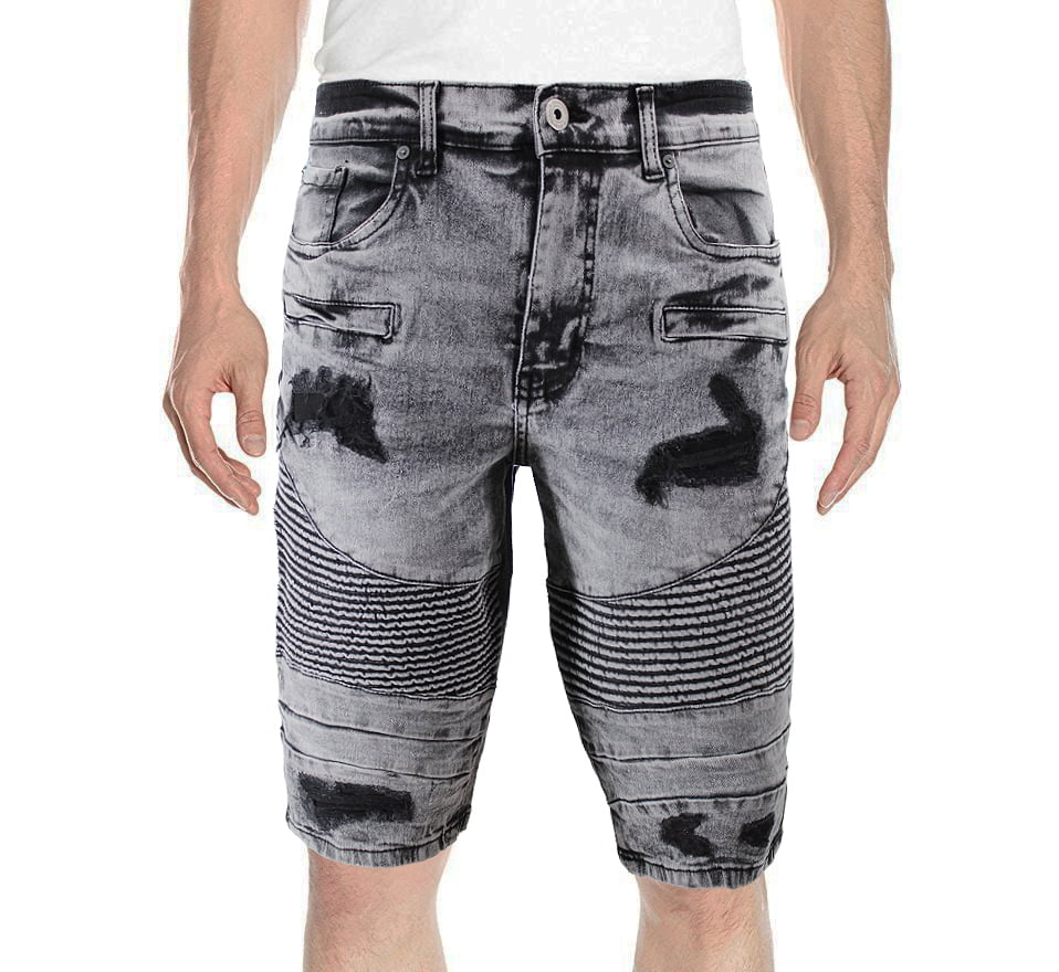 Men's Faded Wash Distressed Fringe Skinny Slim Fit Jean Stretch Denim ...