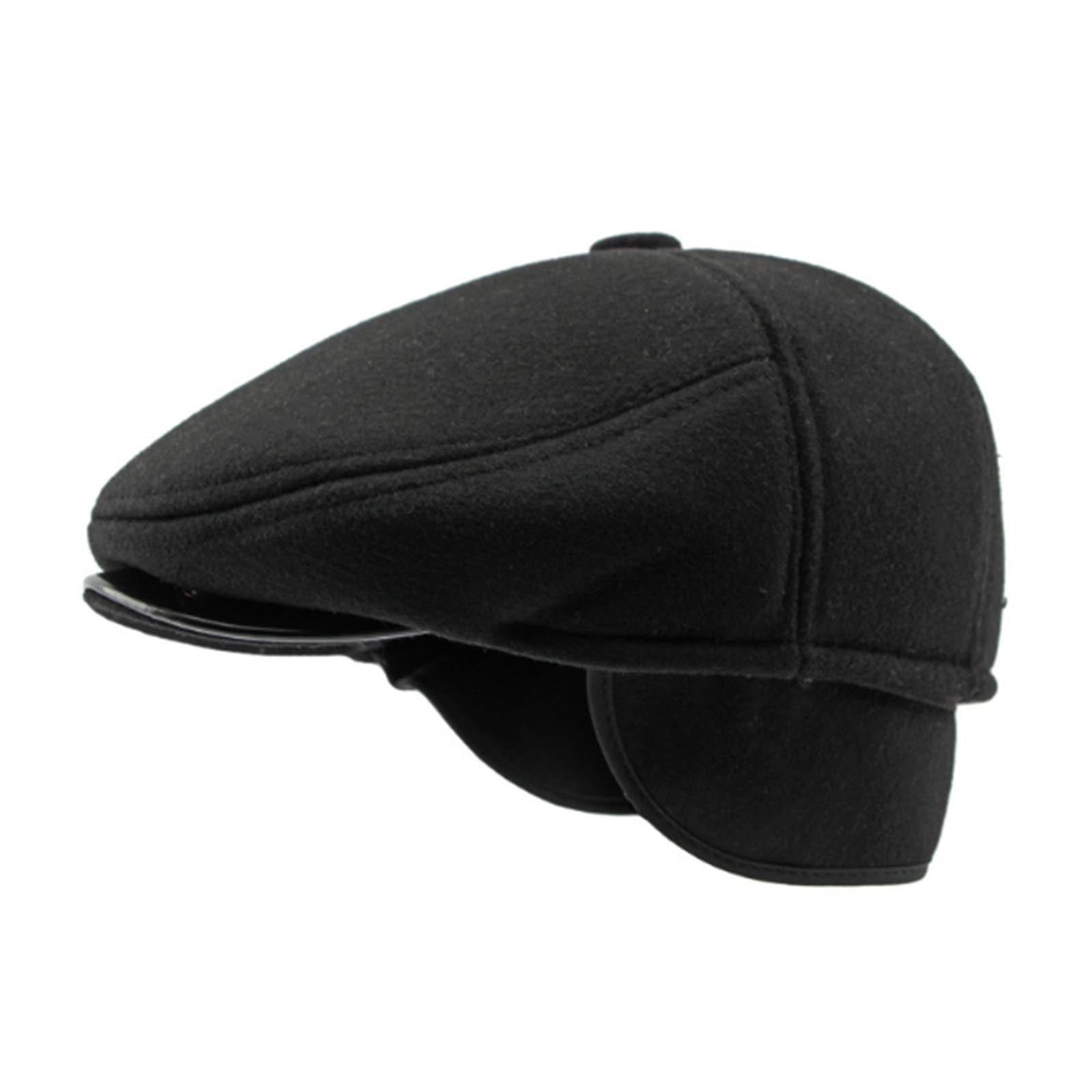 Men's Fall And Winter Ear Warm Tongue Cap British Retro Beret Forward ...