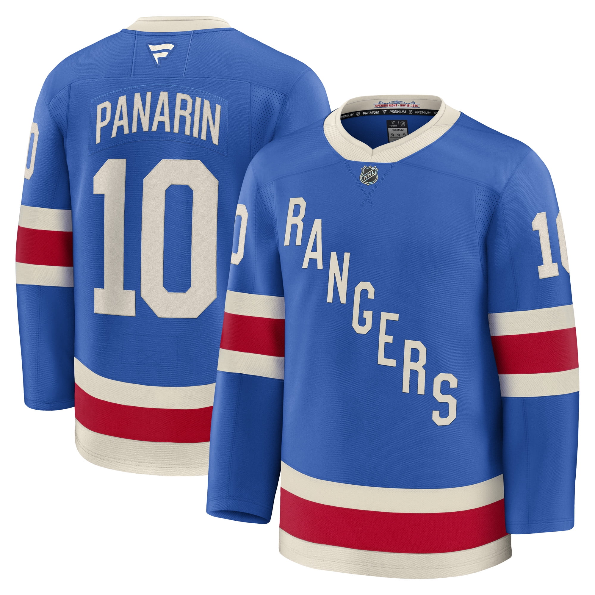 Men's Fanatics Artemi Panarin Blue New York Rangers Centennial Premium ...