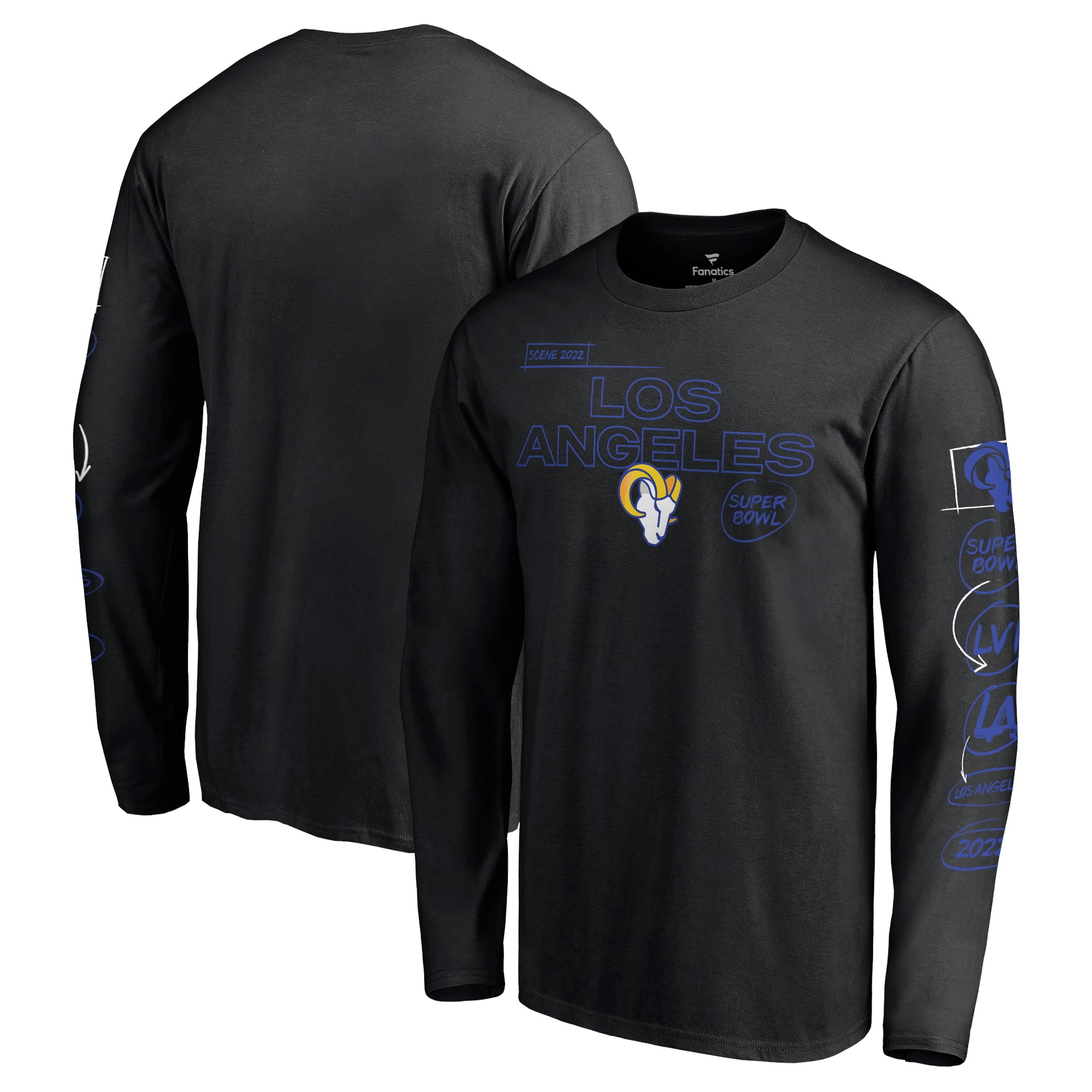 Men's Fanatics Black Los Angeles Rams Super Bowl LVI Bound Big & Tall ...