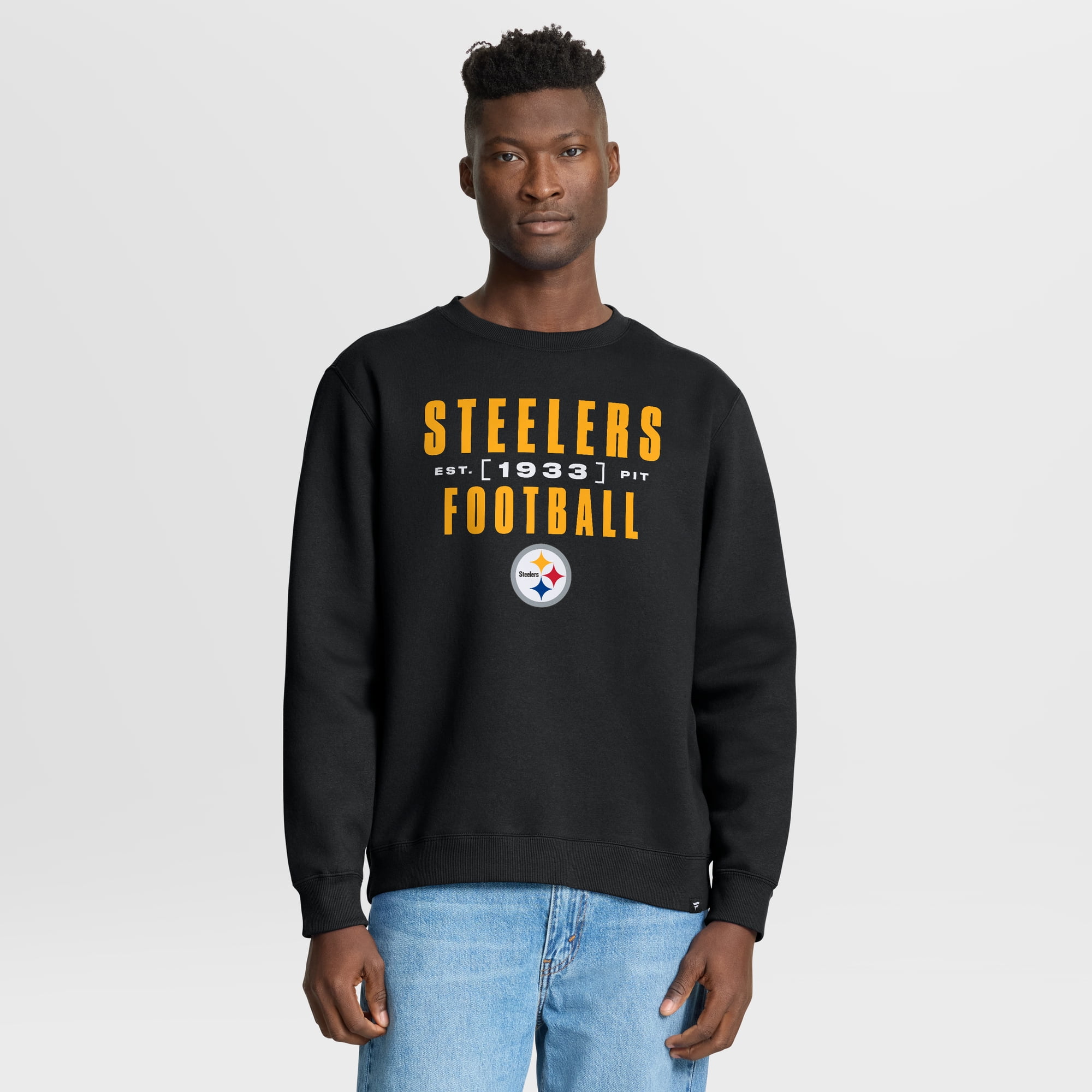 Men's Fanatics Black Pittsburgh Steelers Powerful Throw Legacy Pullover ...