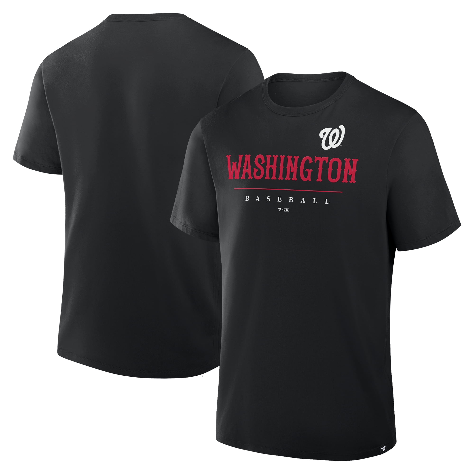 Men's Fanatics Black Washington Nationals Color Pop Legacy Clubhouse T ...