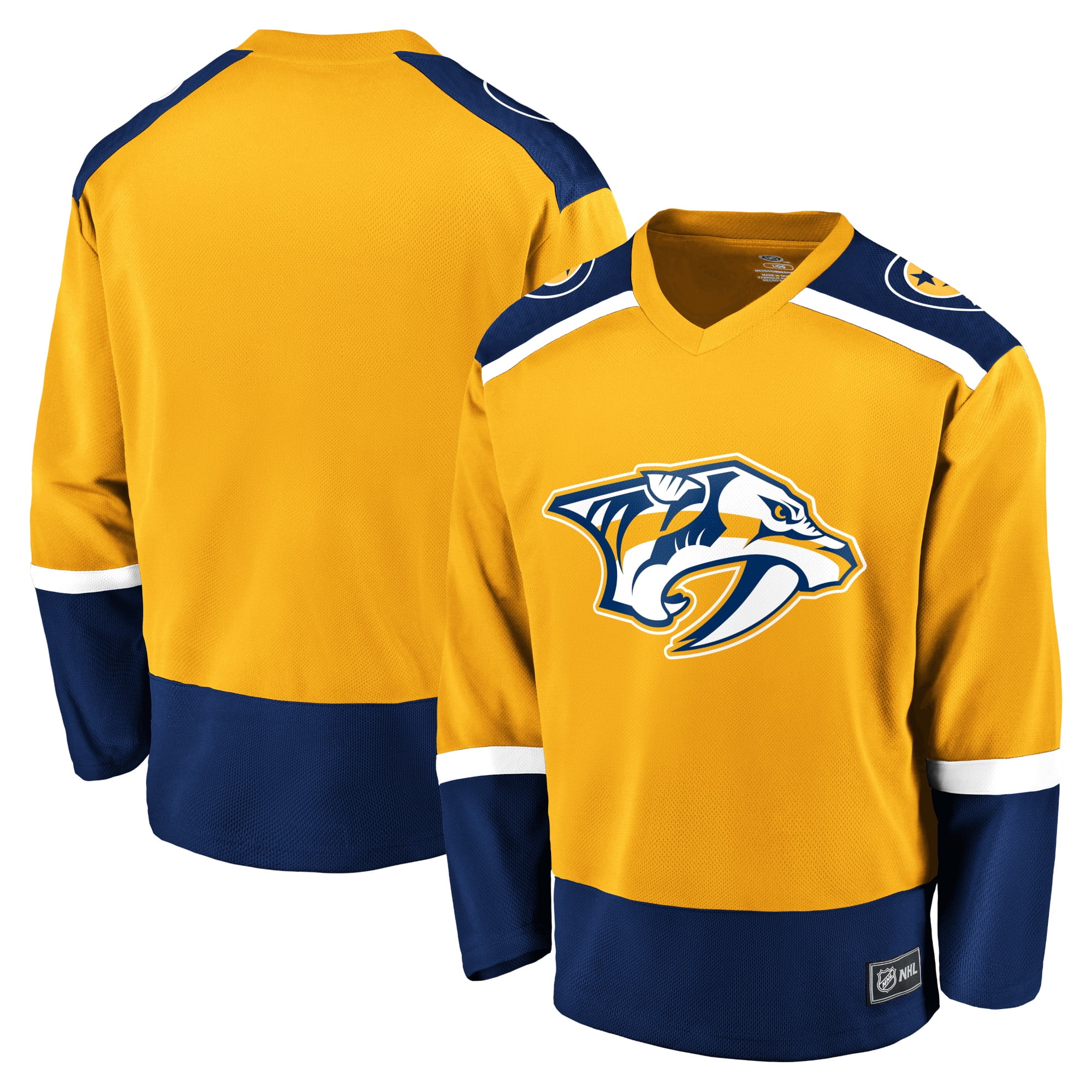 Free Shipping! Fanatics Men's Gold Nashville Predators Team Jersey ...