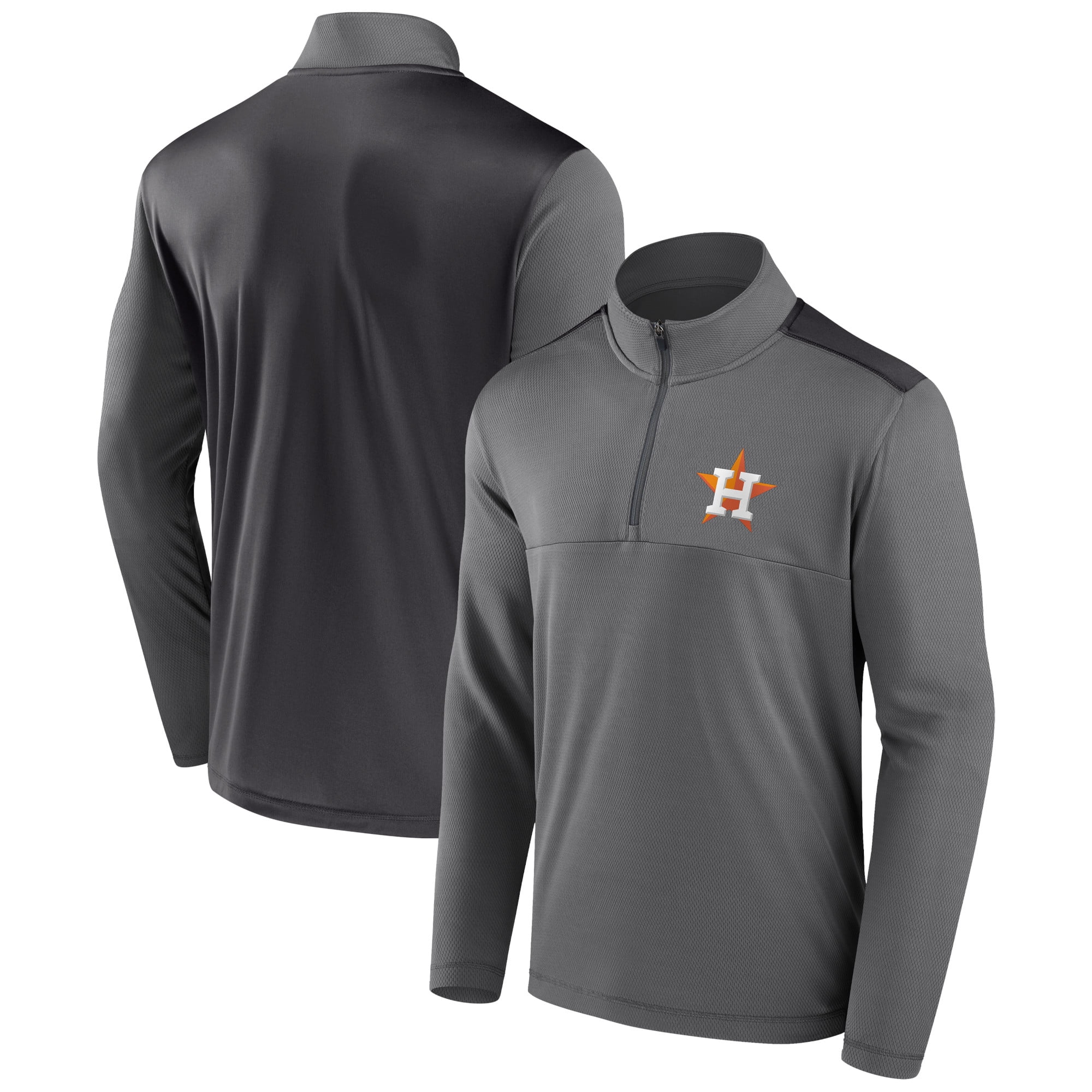 Men's Fanatics Branded Gray Houston Astros Big Lead Quarter-Zip Top ...