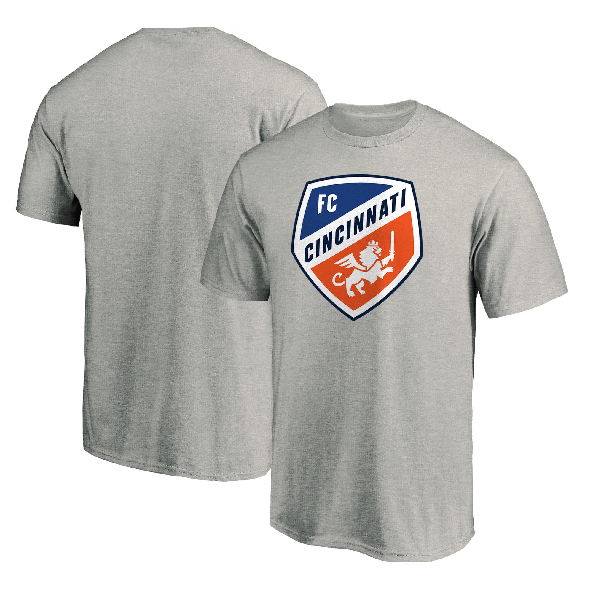 Men's Heather Gray FC Cincinnati Club Logo T-Shirt - Walmart.com