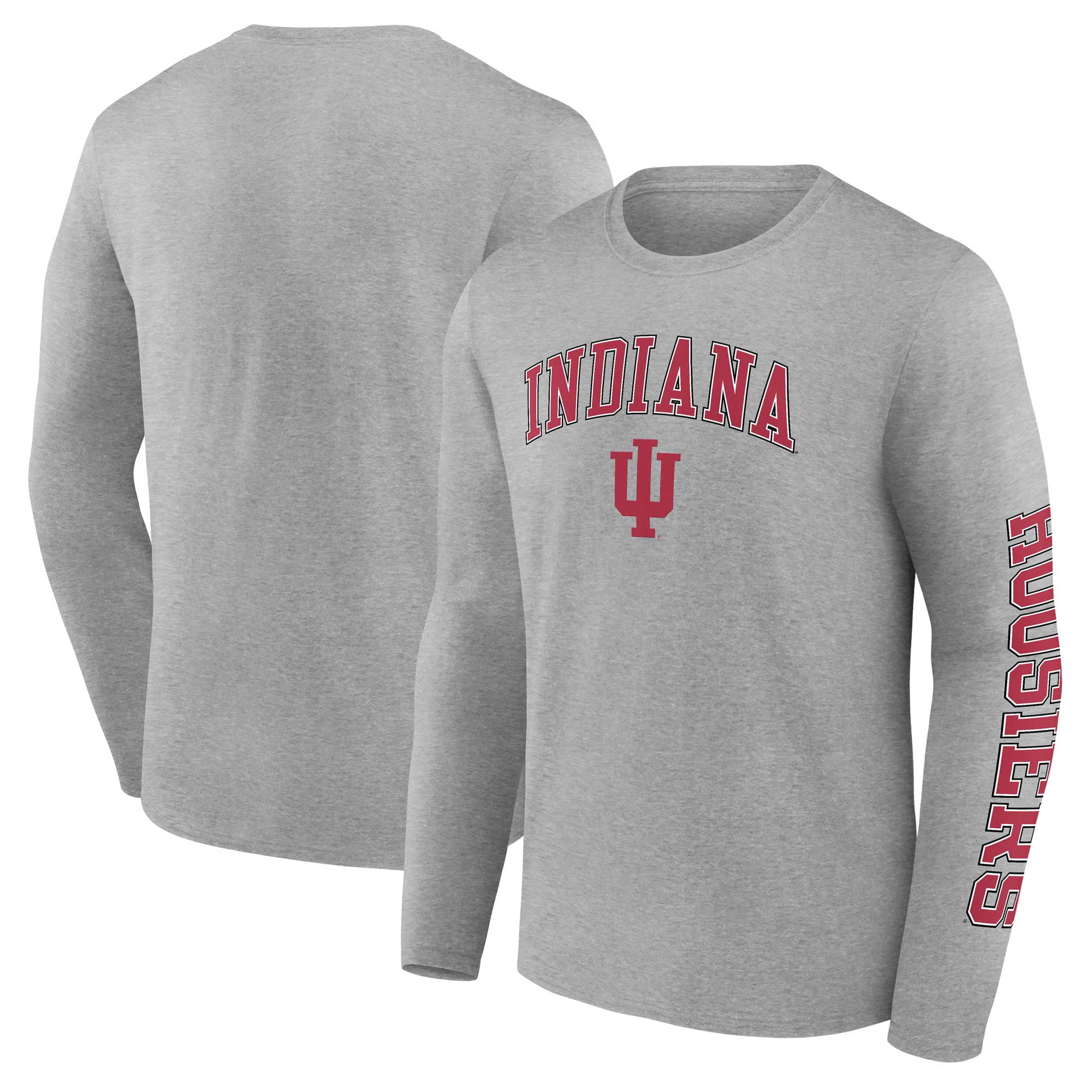 Men's Fanatics Branded Heather Gray Indiana Hoosiers Distressed Arch ...
