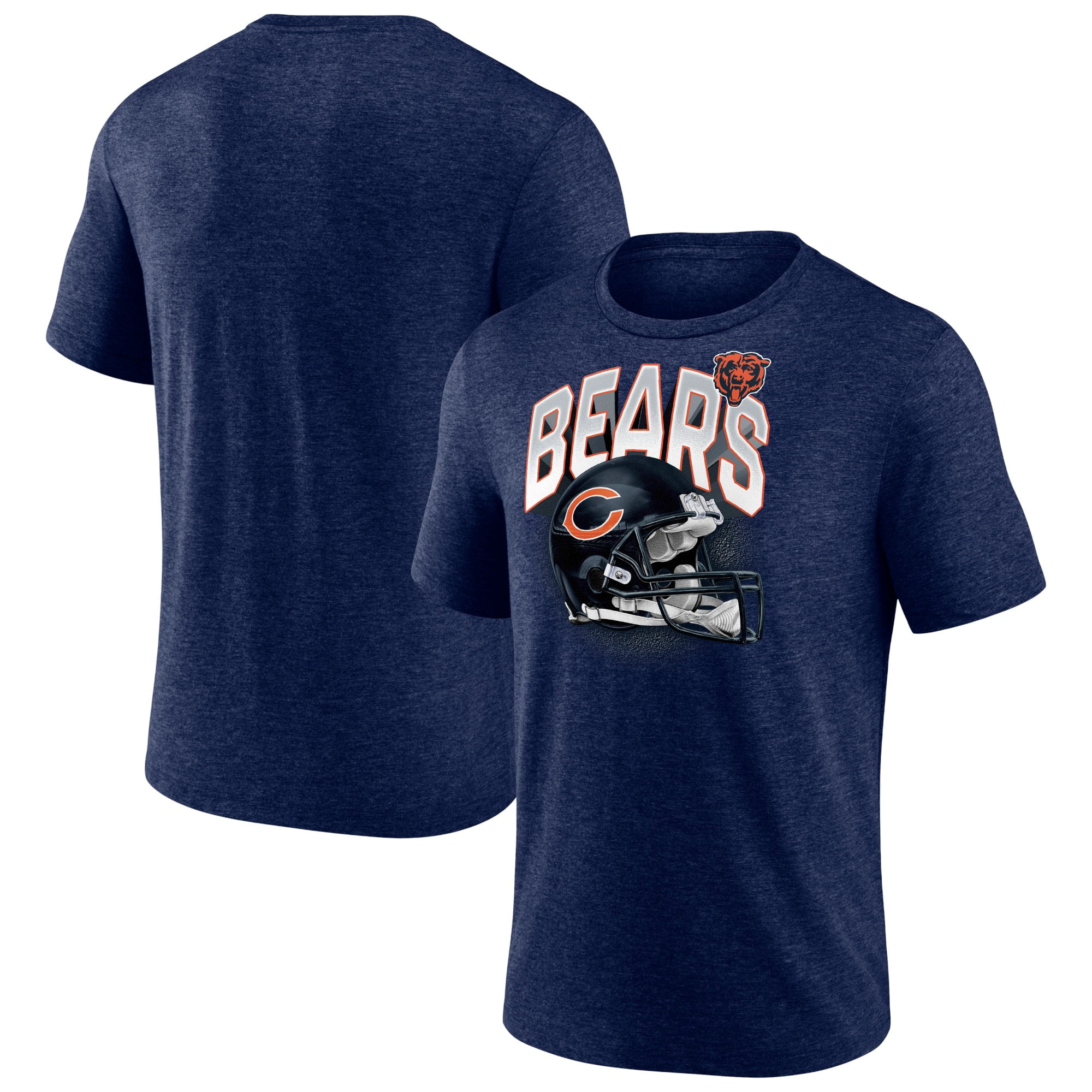 Fanatics Men's NFL Chicago Bears Apparel, Heathered Navy End Around Tri ...
