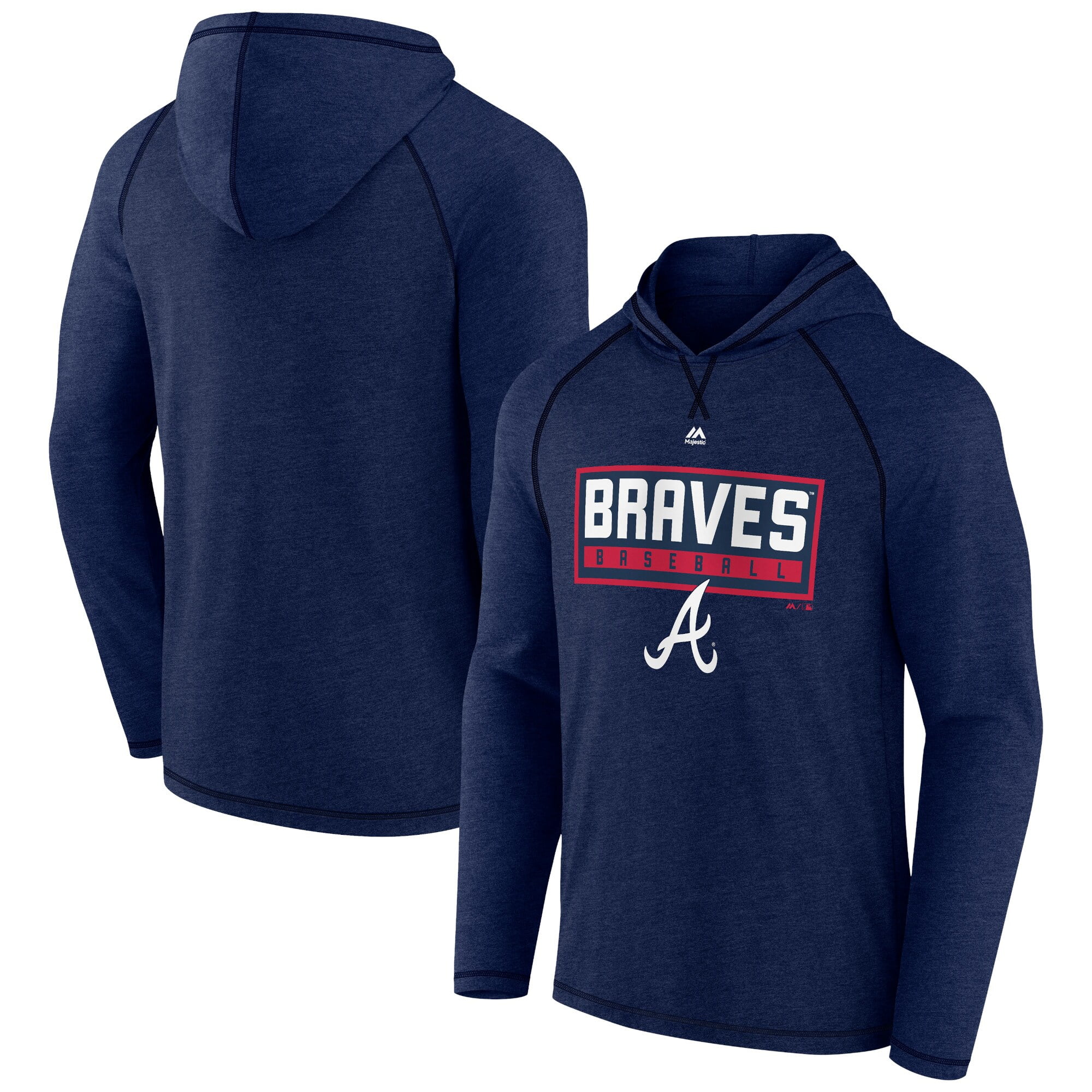 Men's Fanatics Branded Navy Atlanta Braves Down the Line Raglan ...