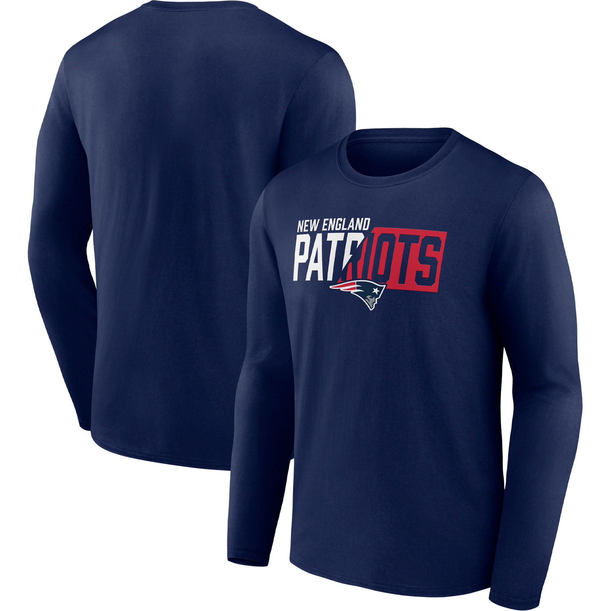 Fanatics Branded New England Patriots One Two Long Sleeve, T-Shirt (Men ...