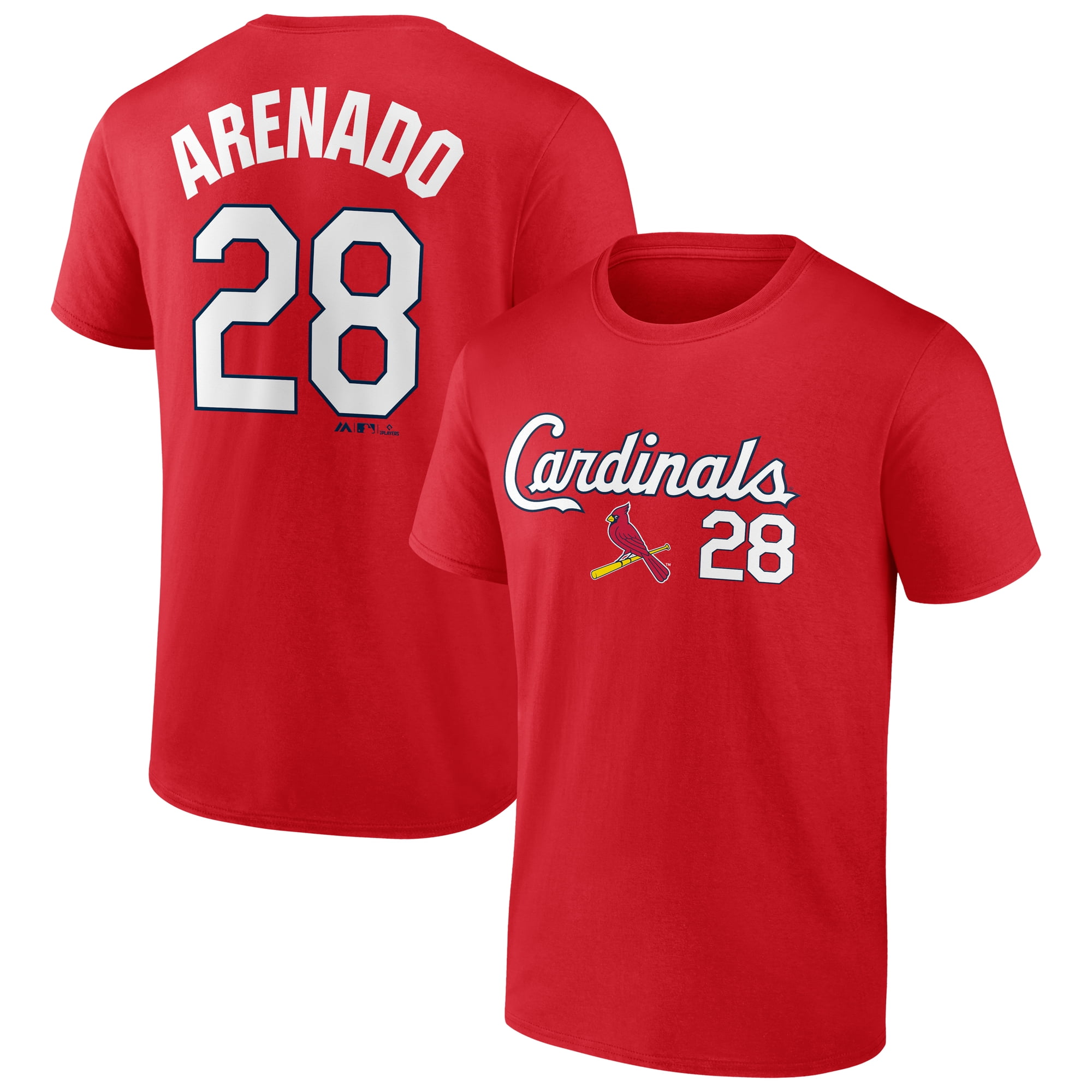 St. Louis Cardinals Men's Nolan Arenado Red Road Name & Number T-Shirt by Fanatics - Walmart.com