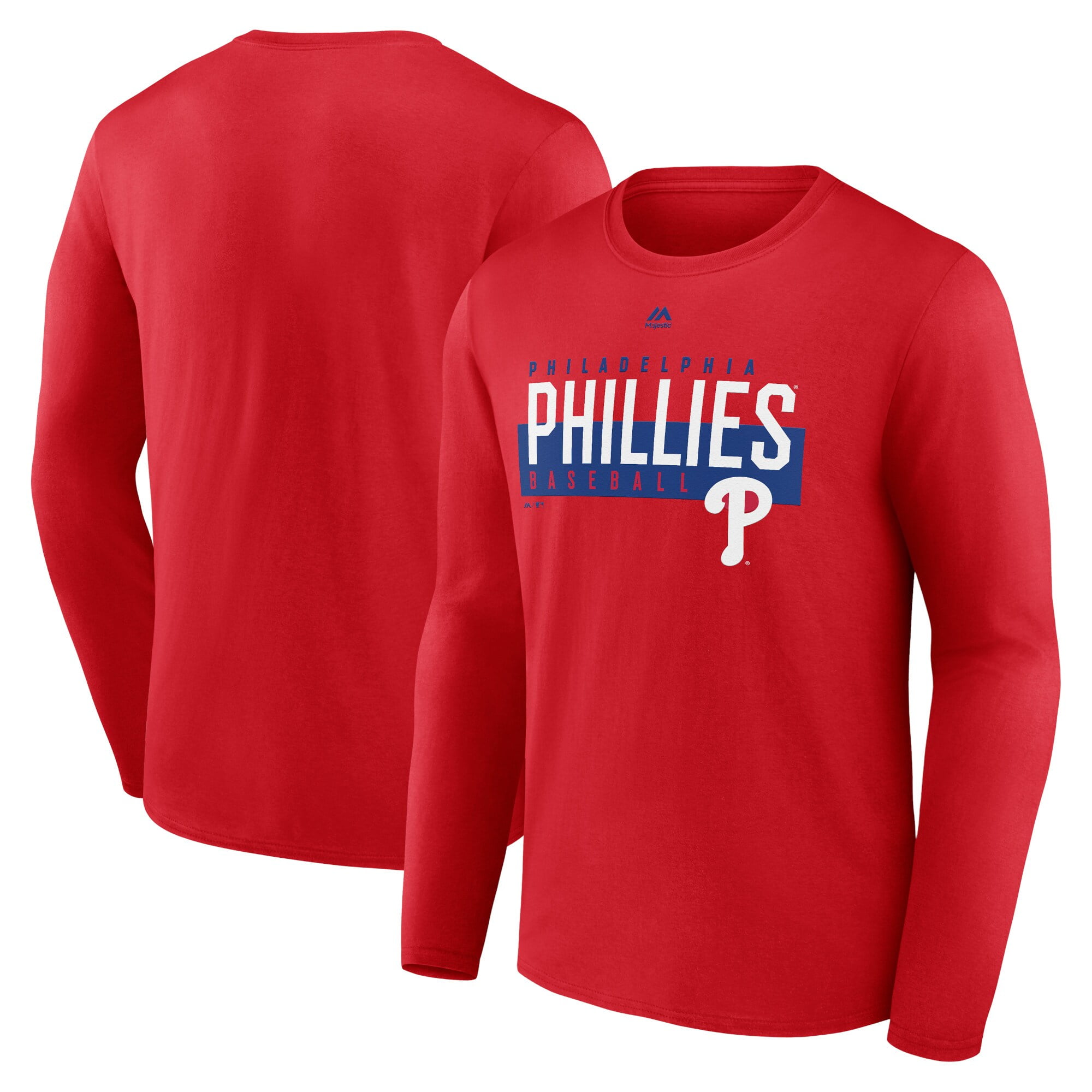 Fanatics Men's Red Philadelphia Phillies Long Sleeve Cotton T-Shirt ...