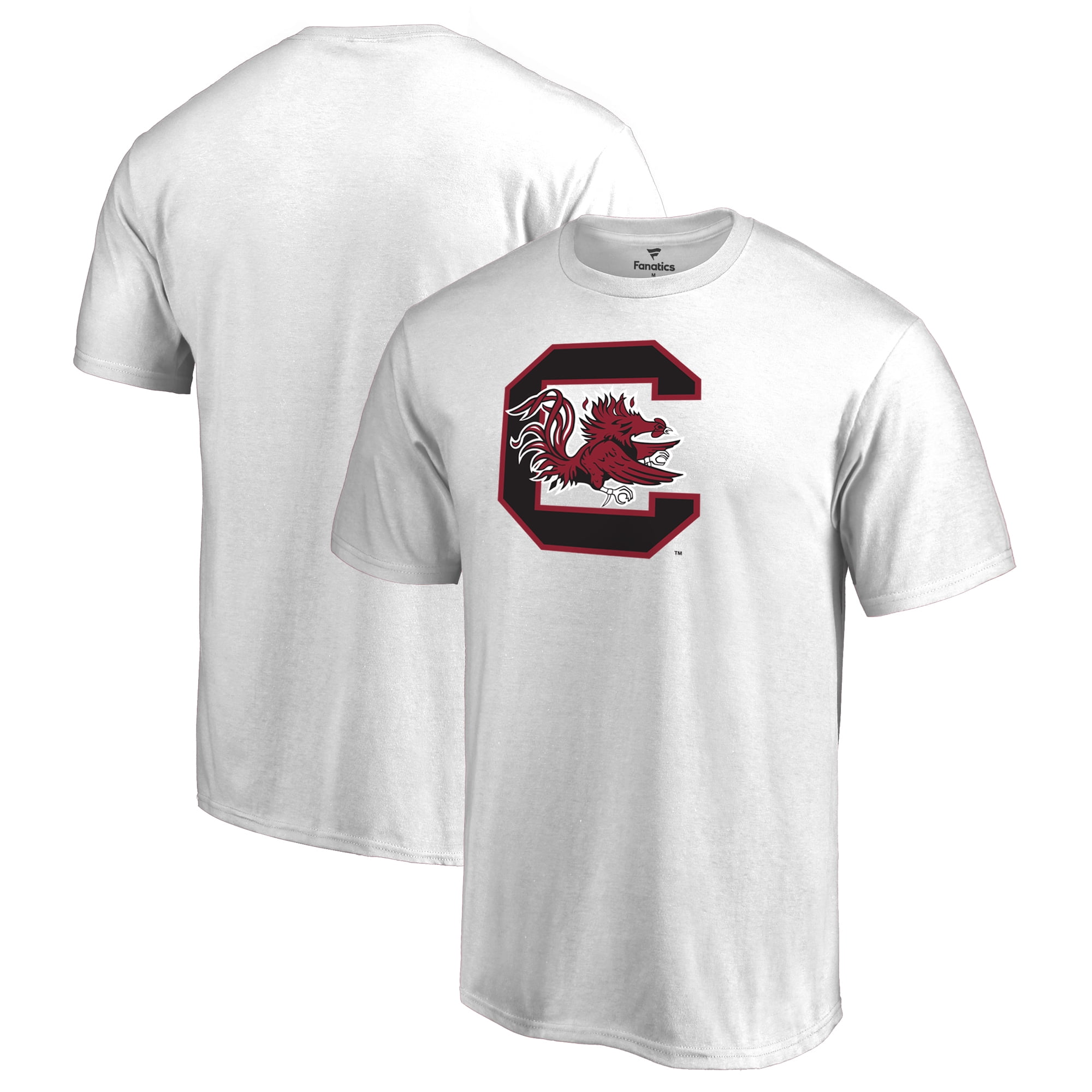 Men's White South Carolina Gamecocks Primary Team Logo T-Shirt ...